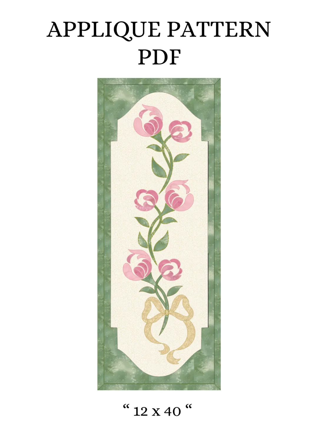 Floral Applique Quilt Pattern PDF