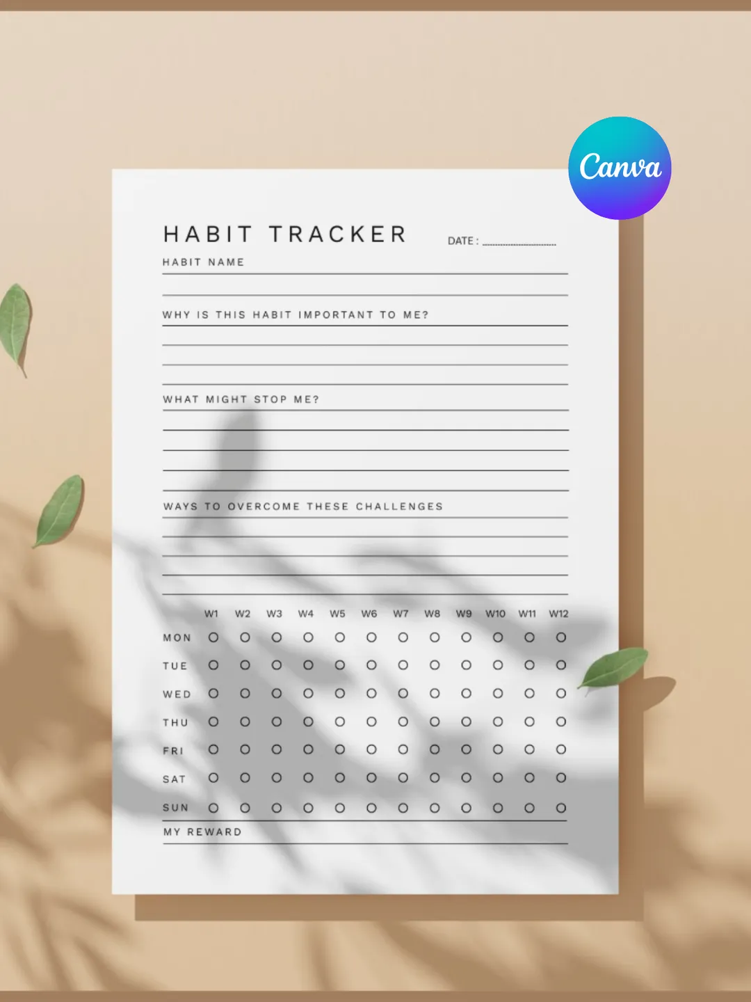 ADHD Productivity Planner Printable Bundle, Daily Weekly Planner, Habit ...