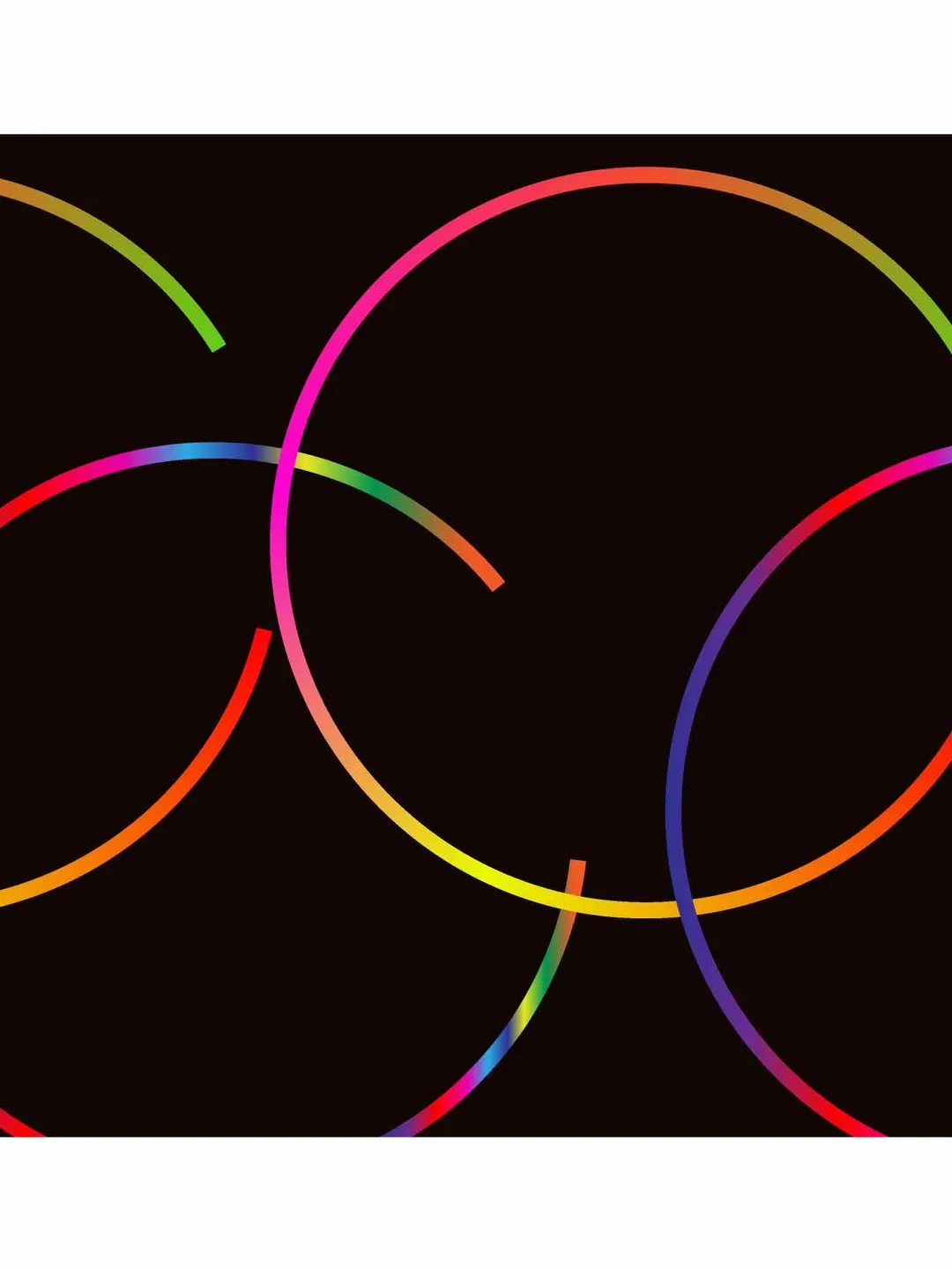 Gradient Circles Text/Modern Minimalist Neon Geometric Vector Art ...