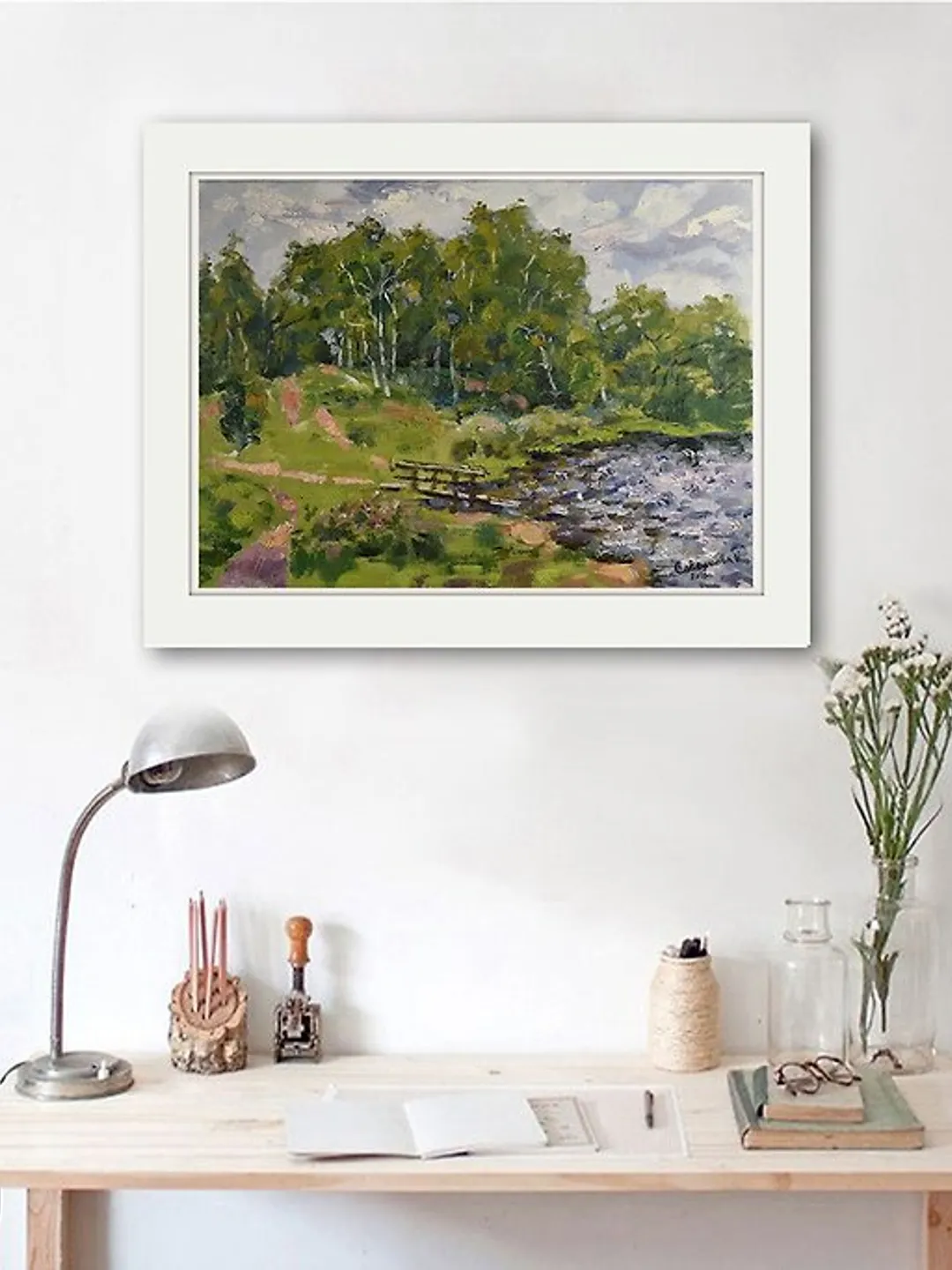 Birch Painting Landscape Original Art Spring Plein Air Artwork Canvas ...