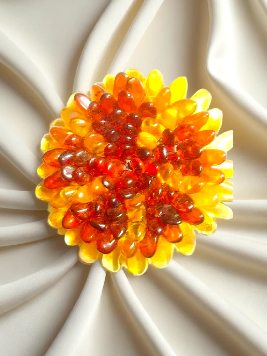 Genuine Amber Flower Brooch Gift for Women Baltic Amber Gemstone ...