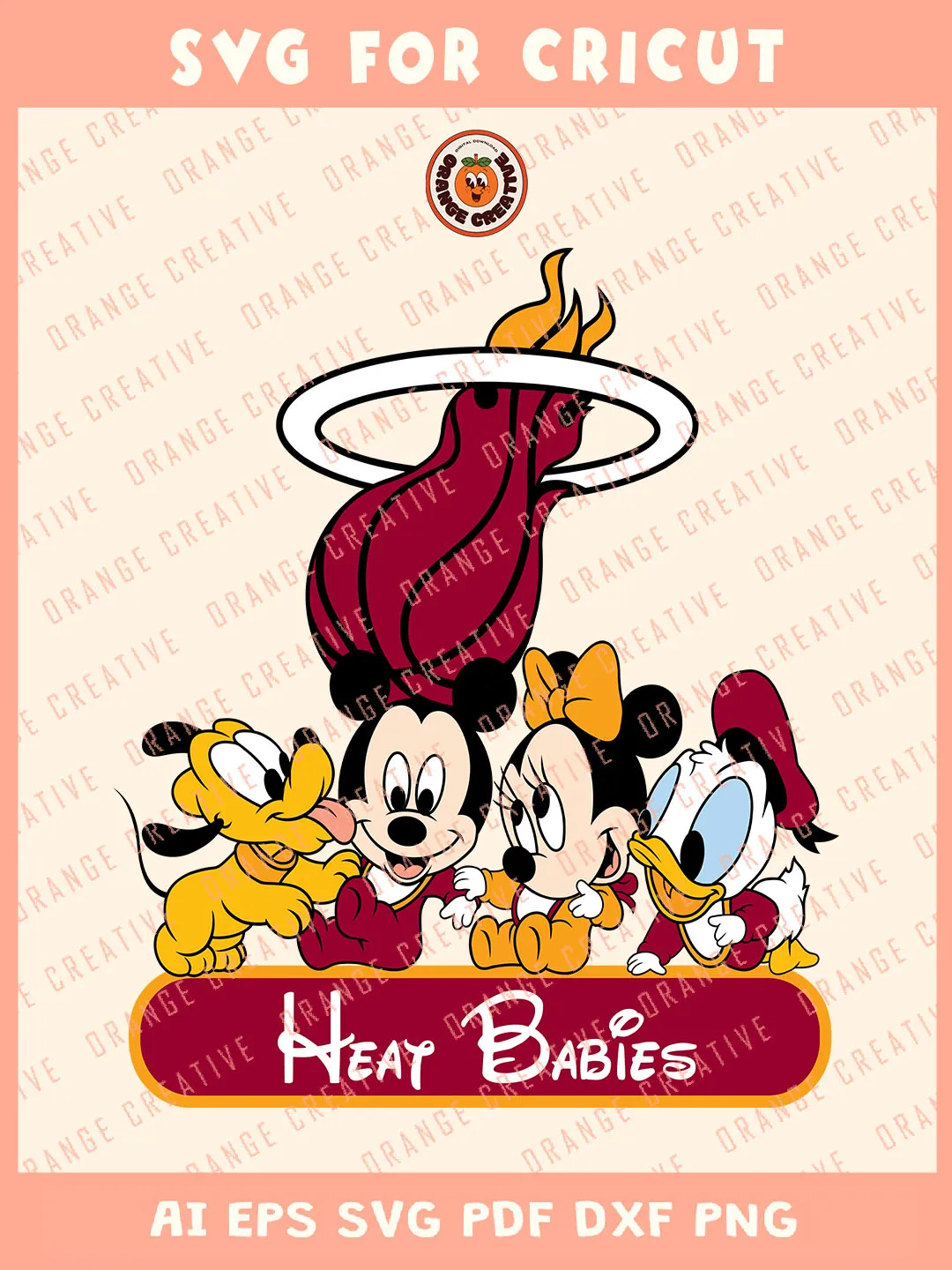 NBA Heat Babies Svg Files, NBA Team x Mickey Svg Designs, NBA Miami ...