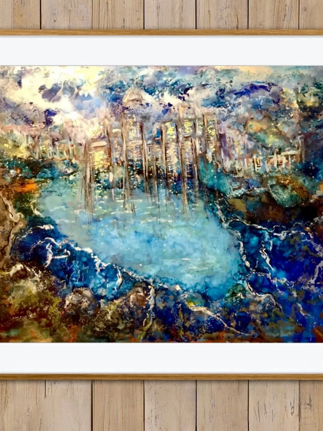 Ghost town Poster made from my original mix media watercolour and ...