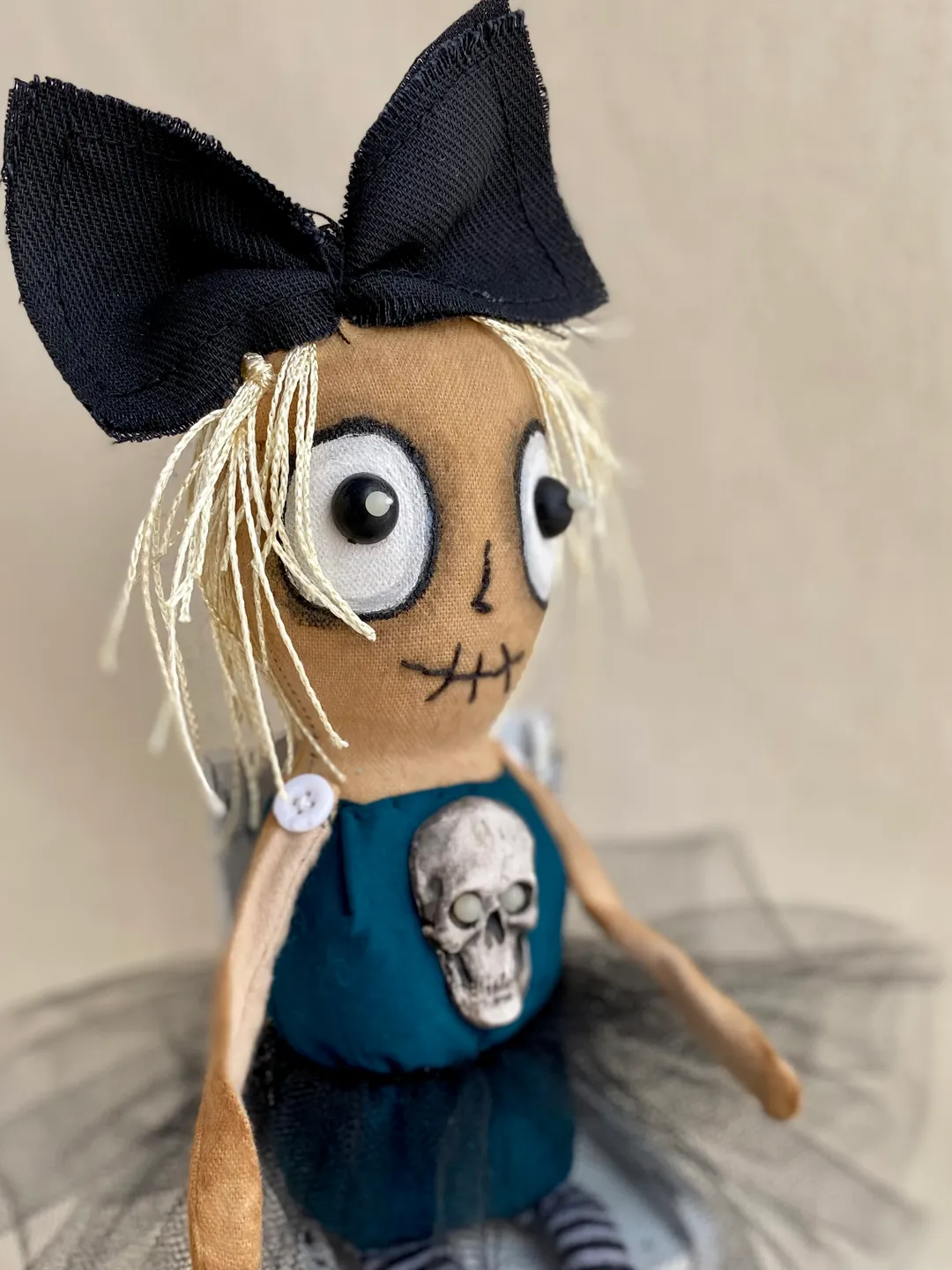 Creepy doll for oddities home decor . Cute doll for gothic gift ...
