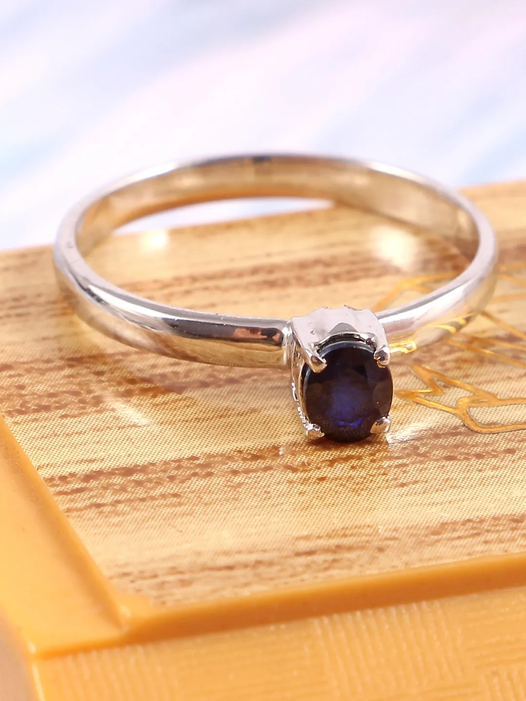 Blue Sapphire Ring, Statement Ring, Art Deco Ring, Promise Ring, 925 ...