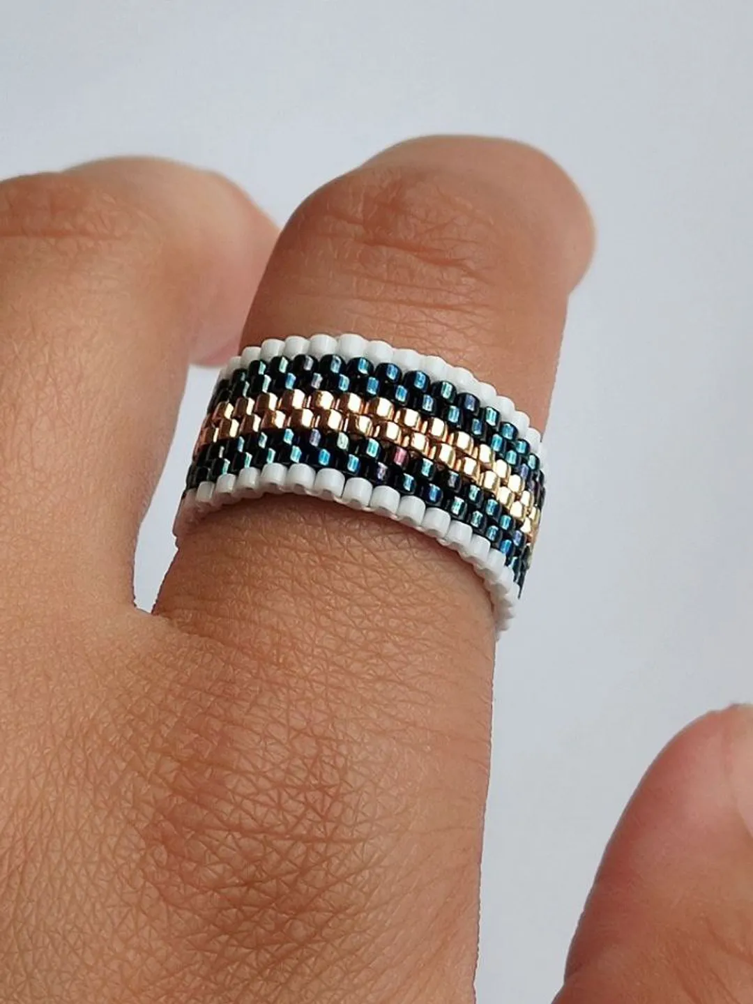 PDF tutorial - Beaded Snake ring