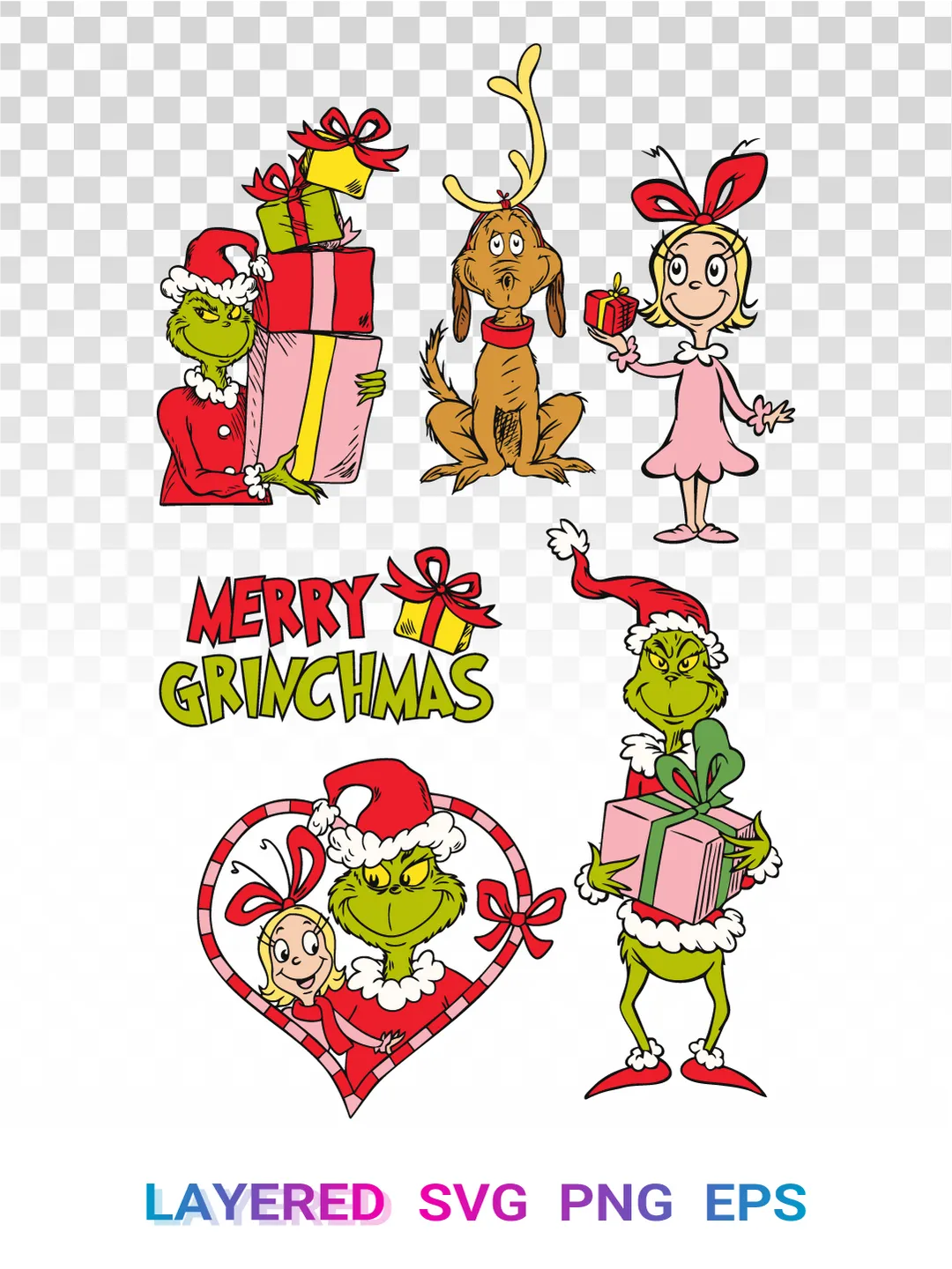 Grinch Face SVG PNG, Dr Seuss Christmas Clipart Eyes