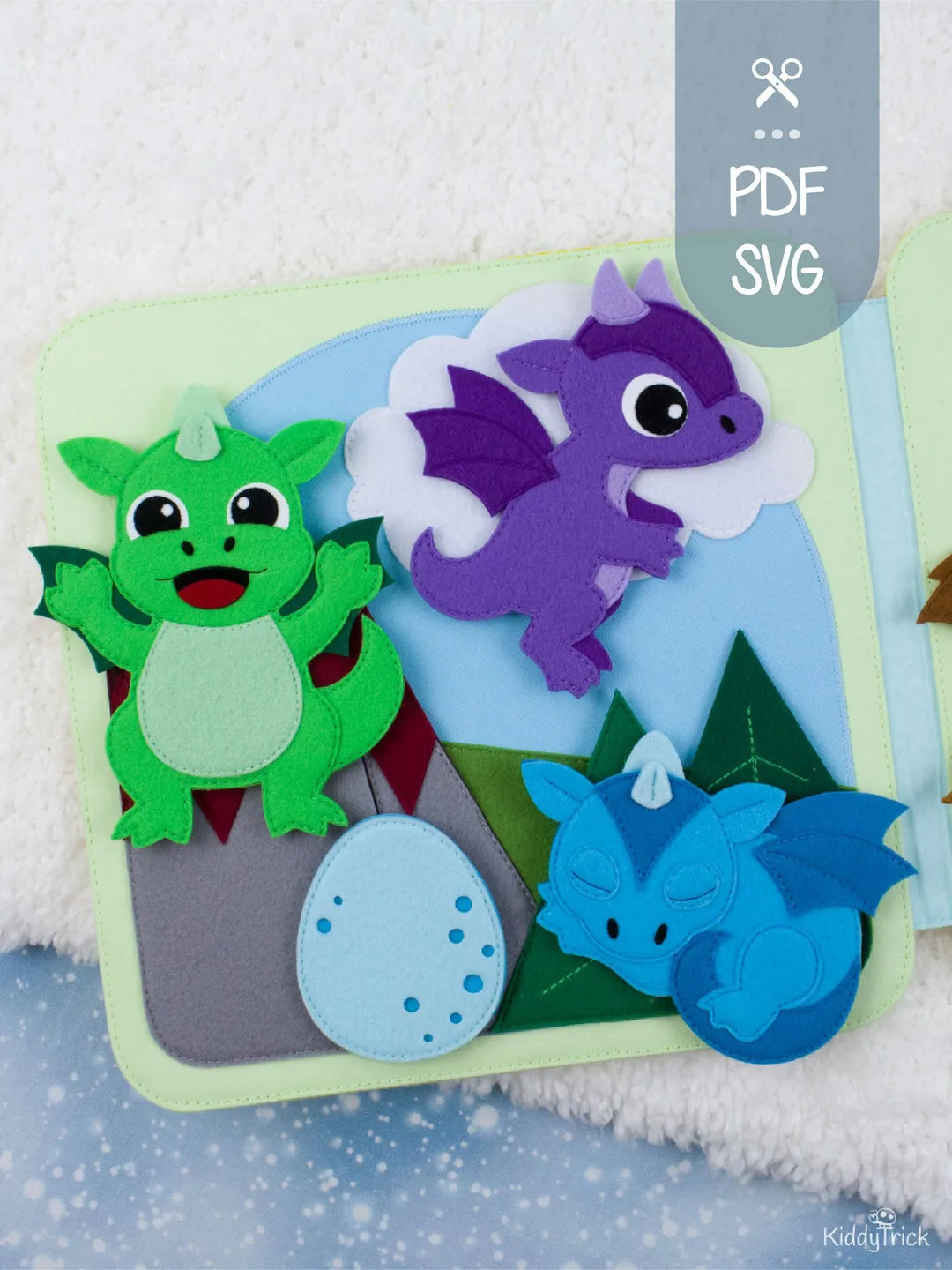 Beach - Felt Busy Book Page - Sewing Pattern