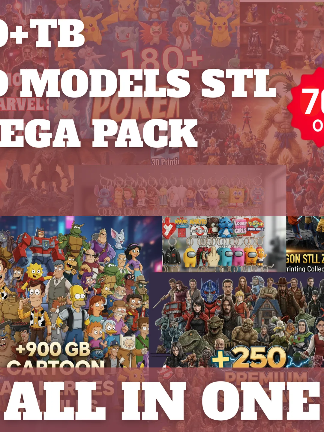 40+TB 3D Models stl mega Pack of 80,000 Model Files for 3D Printing Figurines and Scenery, 3d ...
