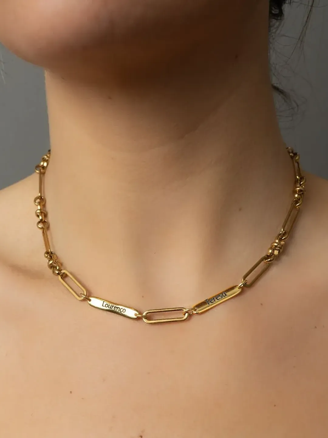 Personalized Multiple Kids Names Bar Necklace for Mom Horizontal Bar 3D ...