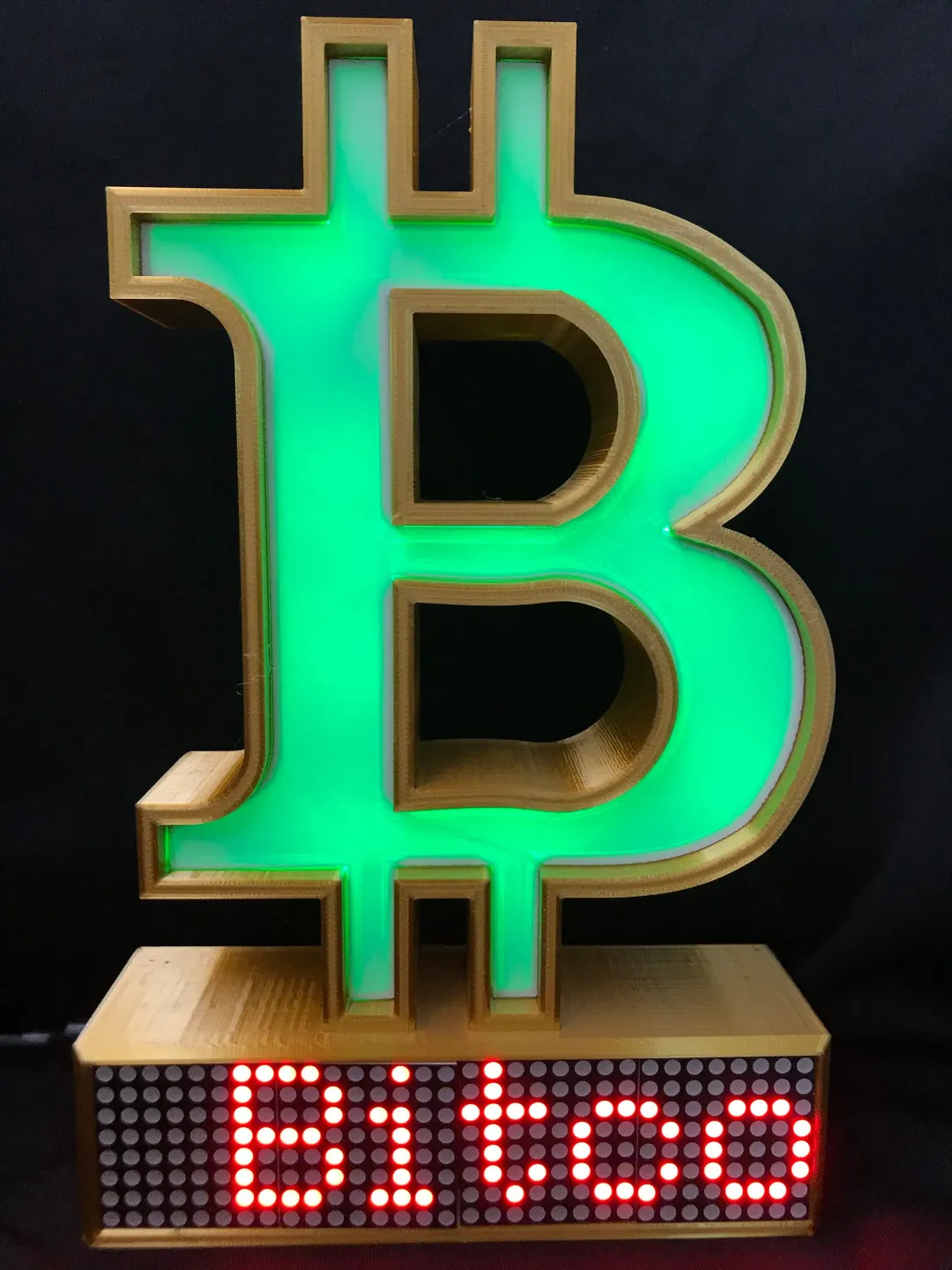 Bitcoin Crypto Coin Price Ticker Matrix Display Wi-Fi