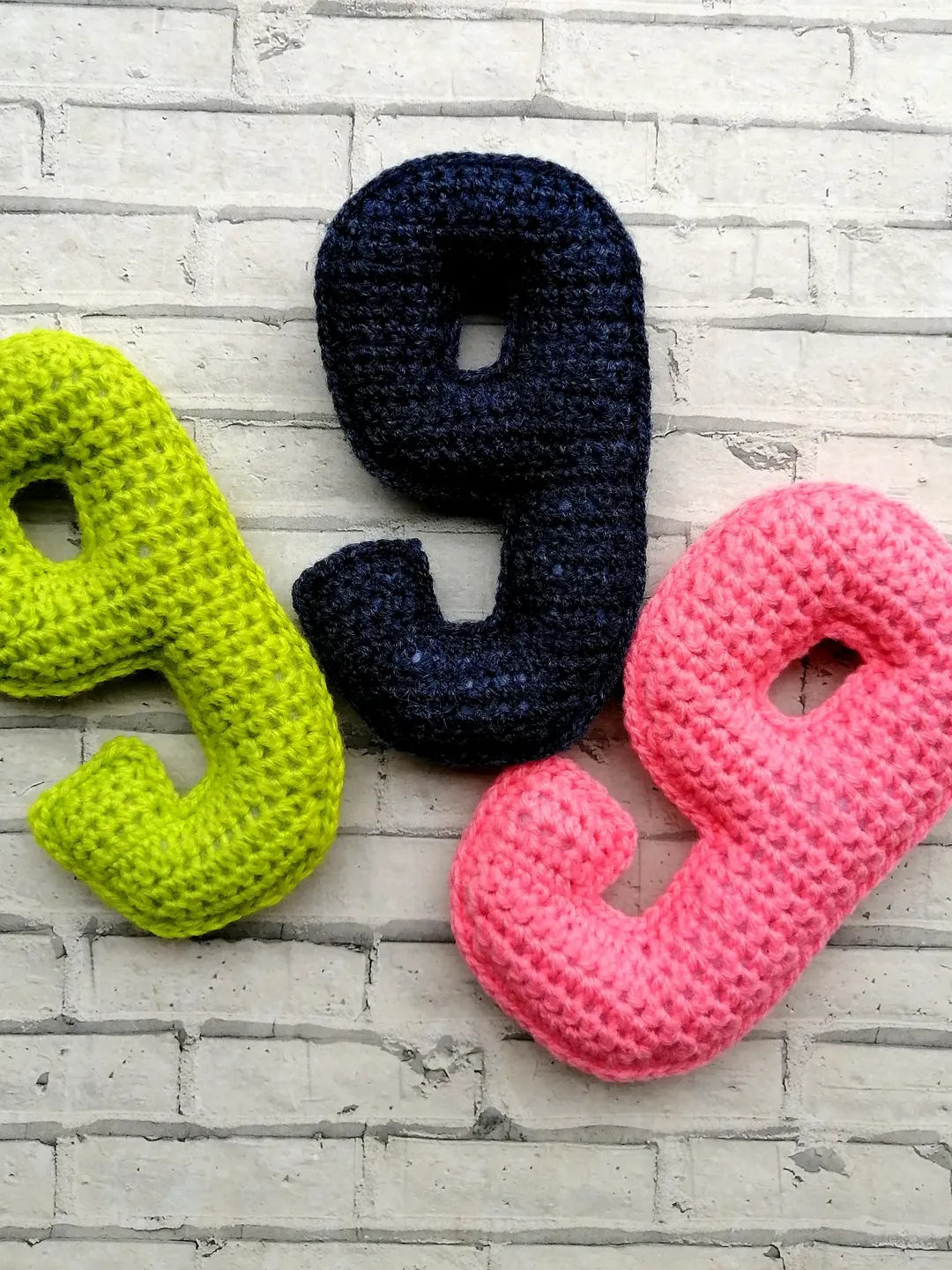 Pattern crocheted numbers Crocheted numbers easy pattern Beginners ...
