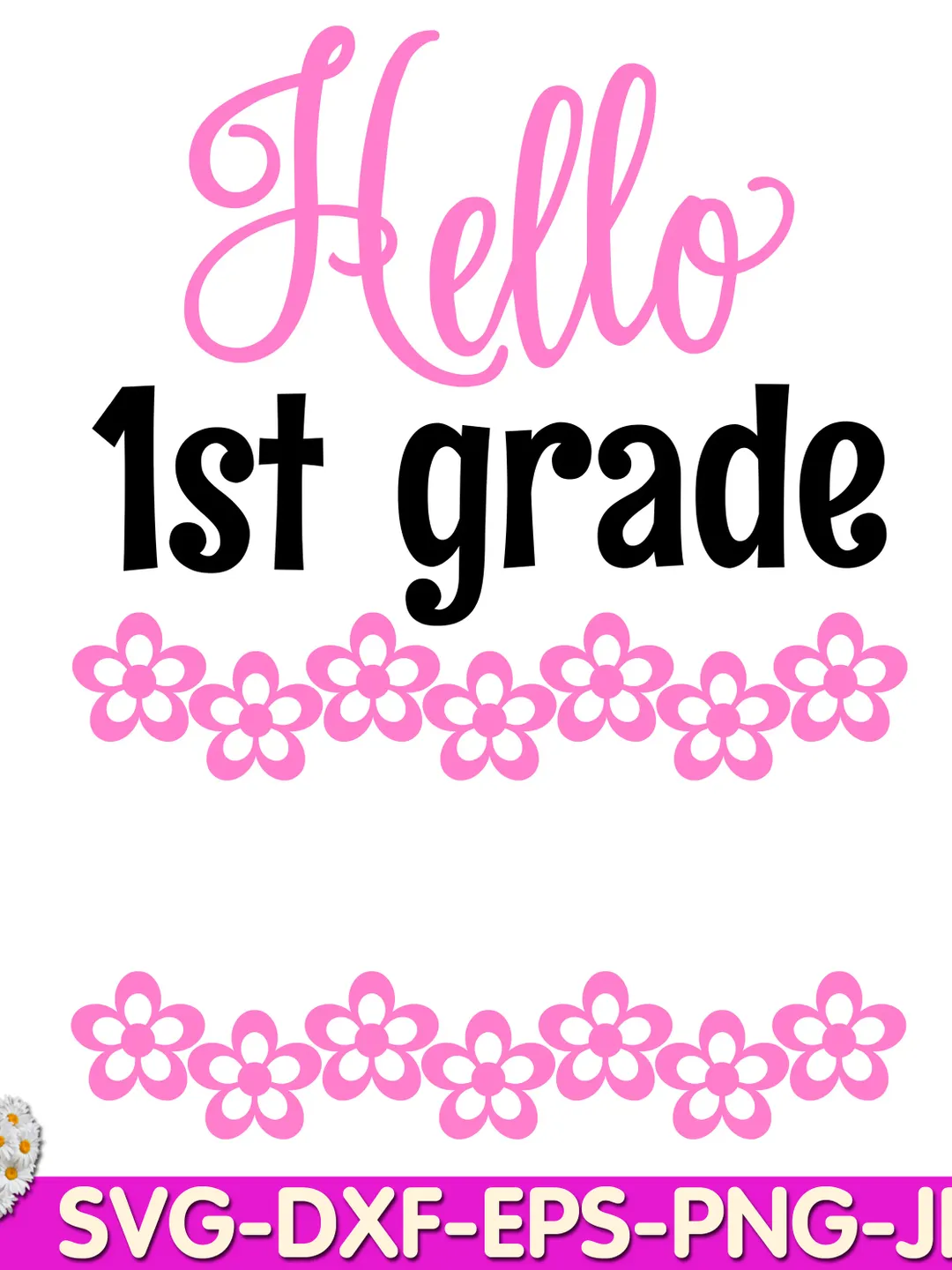 Hello 1st Grade Back To School Hello First Grade Apple Girl Shirt ...