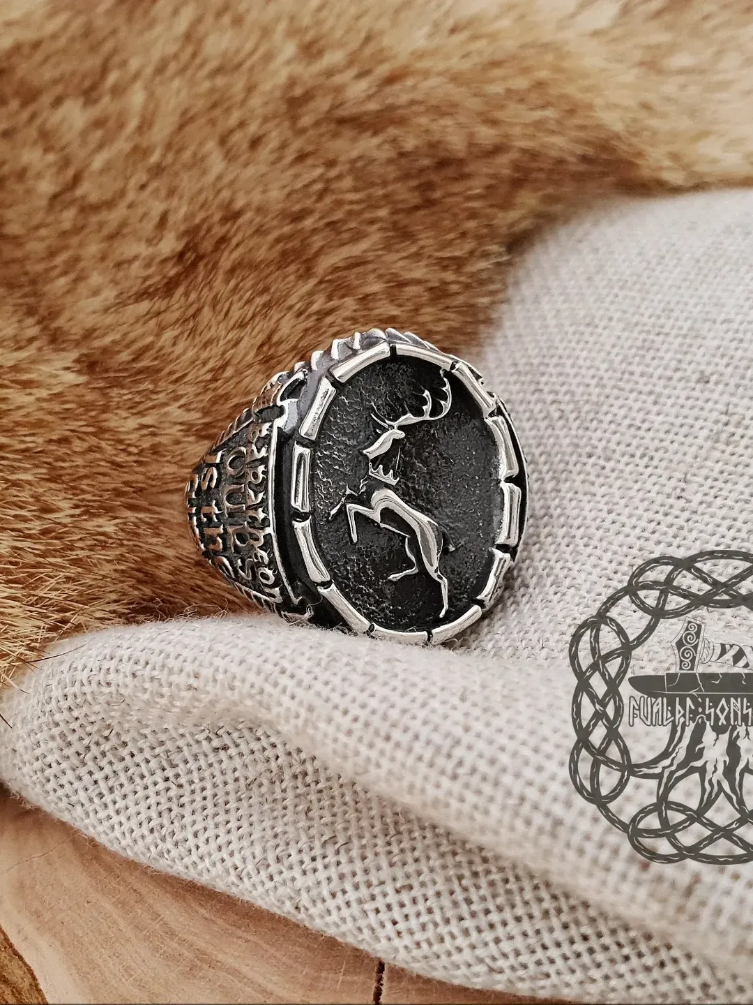 House Stark Ring, Sterling Silver Wolf Ring, Game of Thrones Cosplay ...