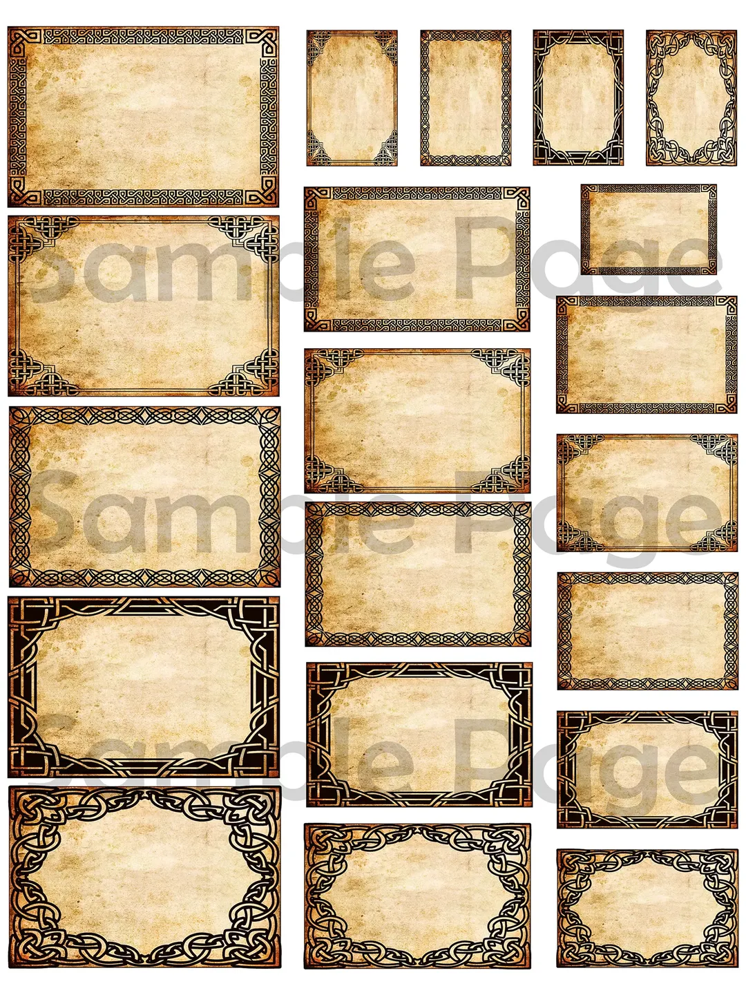 5 Blank Celtic Apothecary Labels Set, Printable Apothecary Label, Magic ...