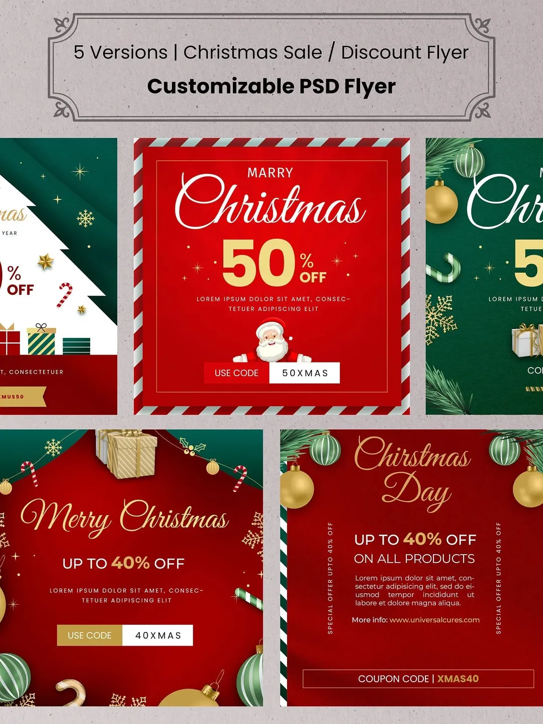 Christmas Sale Flyer | Christmas Discount Flyer | Christmas Offer Flyer ...