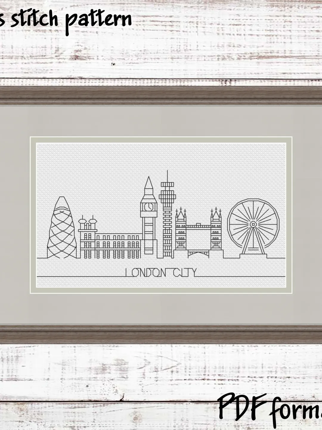 London Cross Stitch Pattern Modern, England Cross Stitch, Britain cross ...