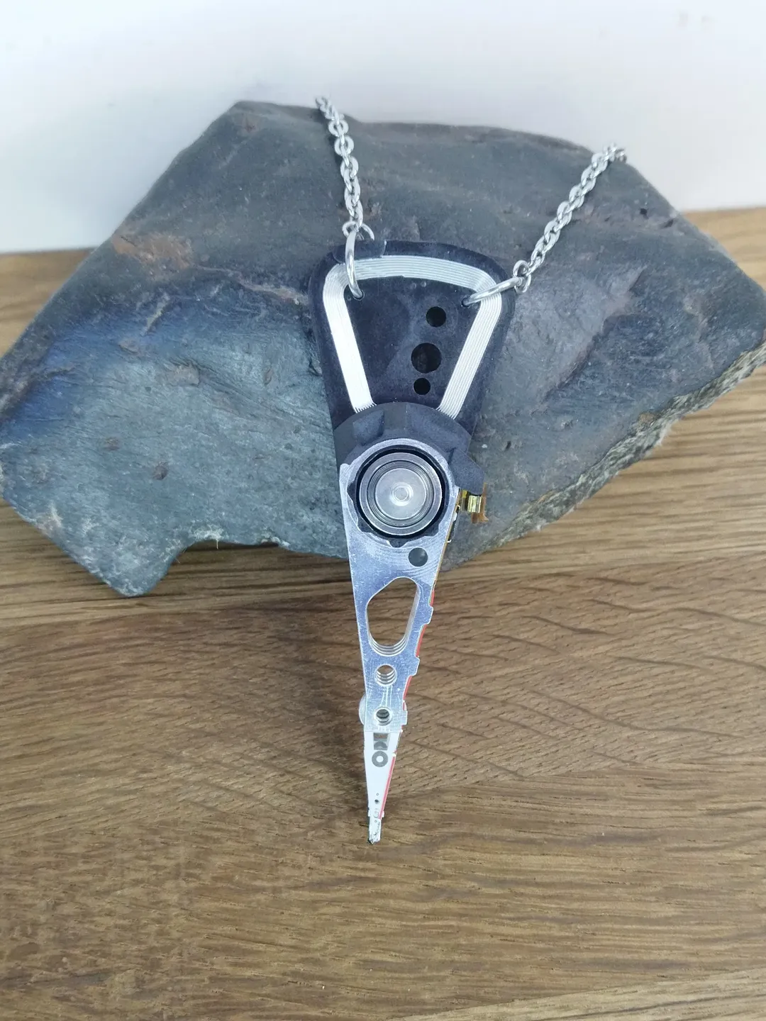Cyberpunk necklace OOAK Cybertech pendant with chain Computer science ...