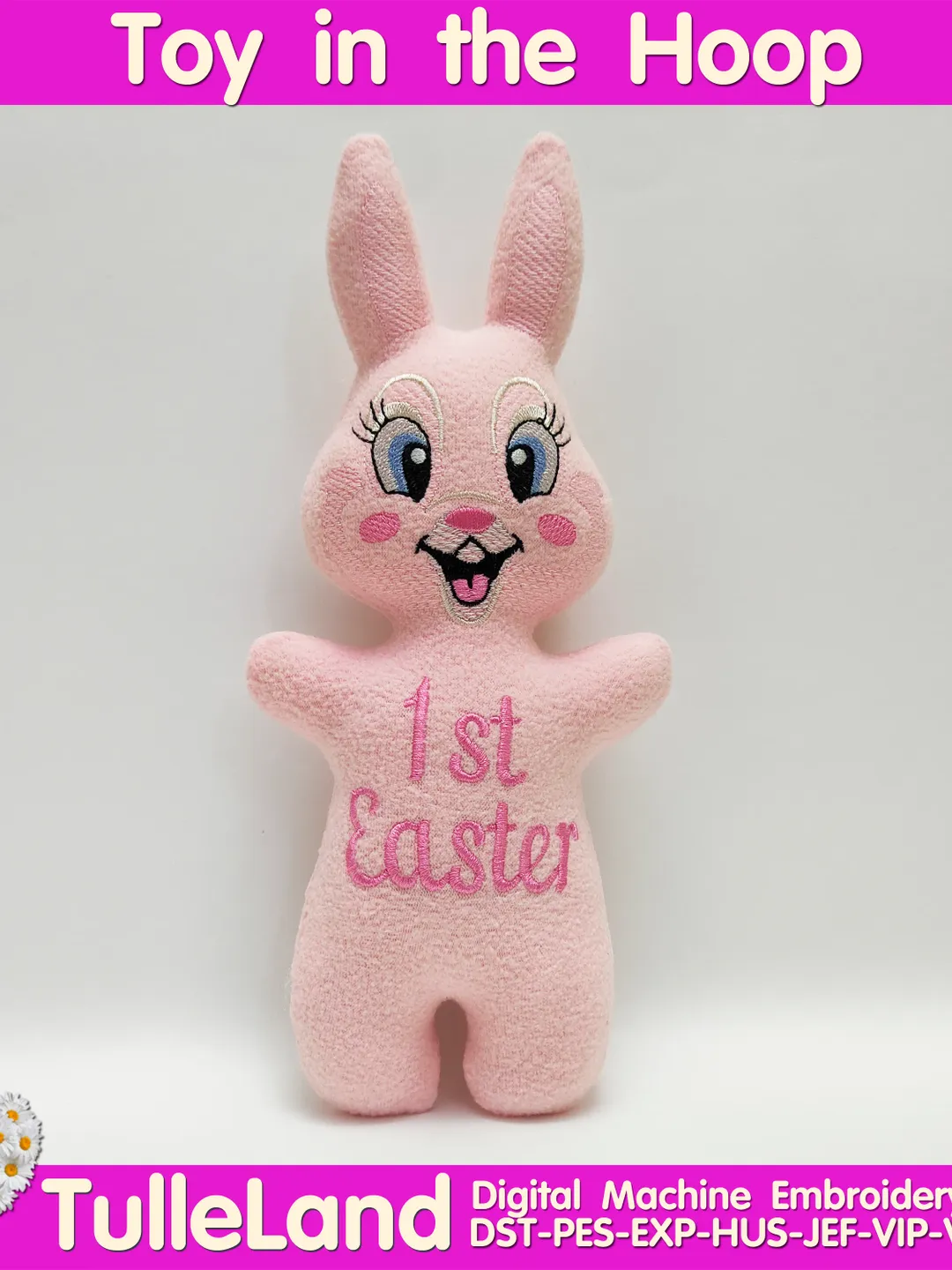 Easter Bunny Stuffed ITH Pattern Machine embroidery design Easter Bunny ...