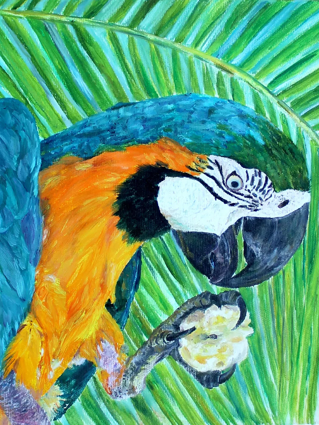 Parrot oil painting on canvas original painting