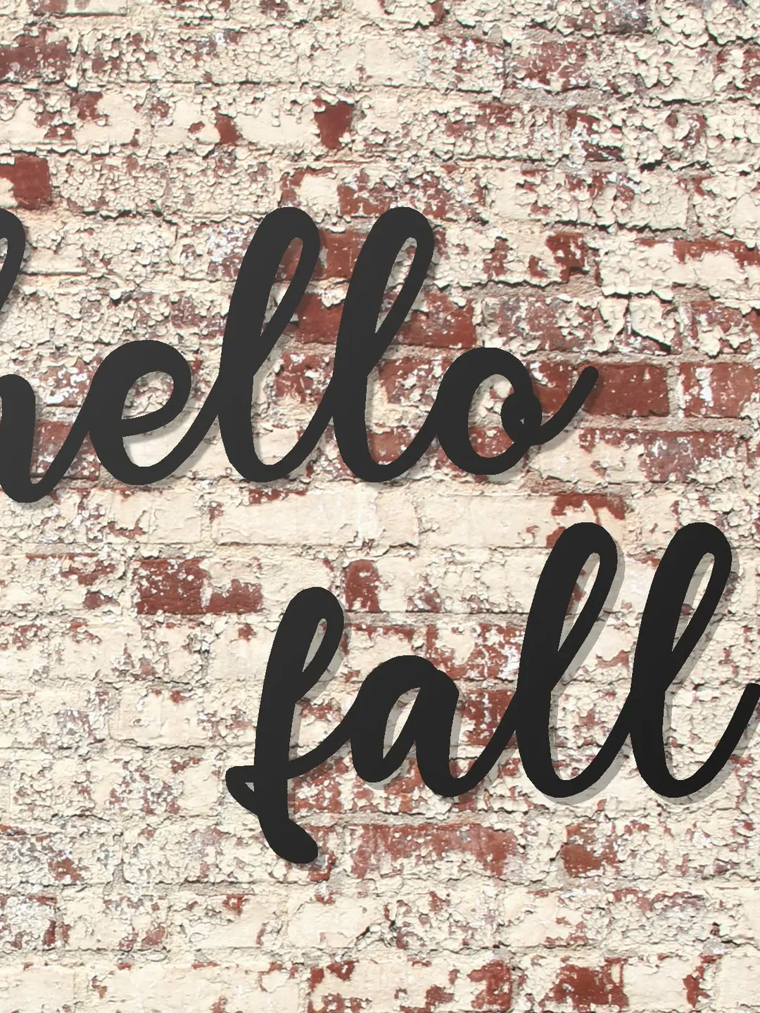 hello fall sign, hello fall Metal word sign, Autumn decorative sign ...