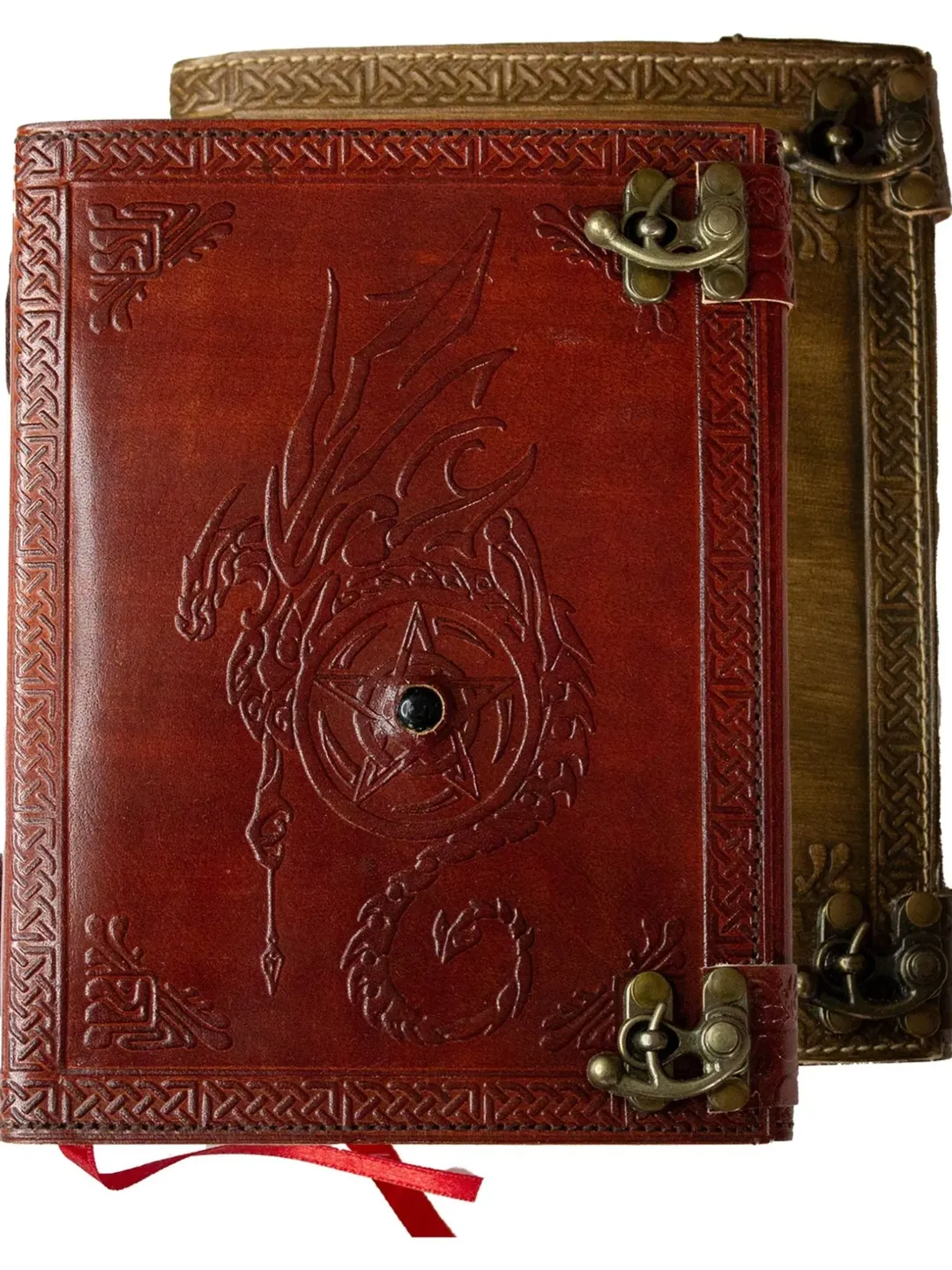 Dragon Pendulum Leather Journal (6"x8") | Cotton Watercolor Khadda ...