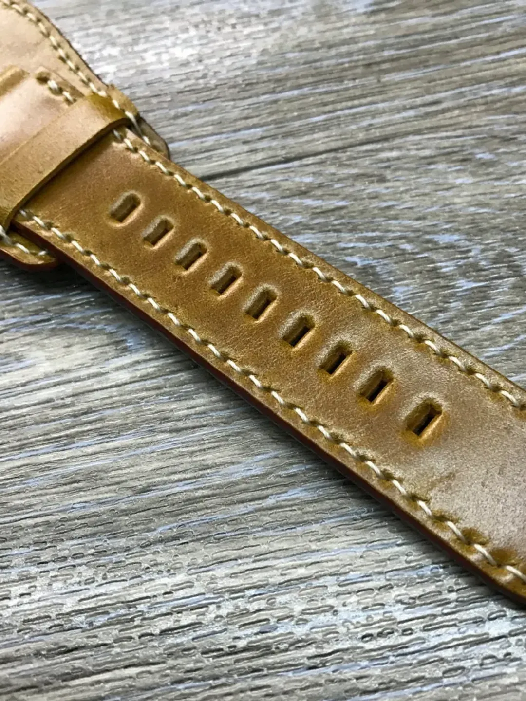 Horween Shell Cordovan cuff strap | Leather Cuff watch band | Leather ...