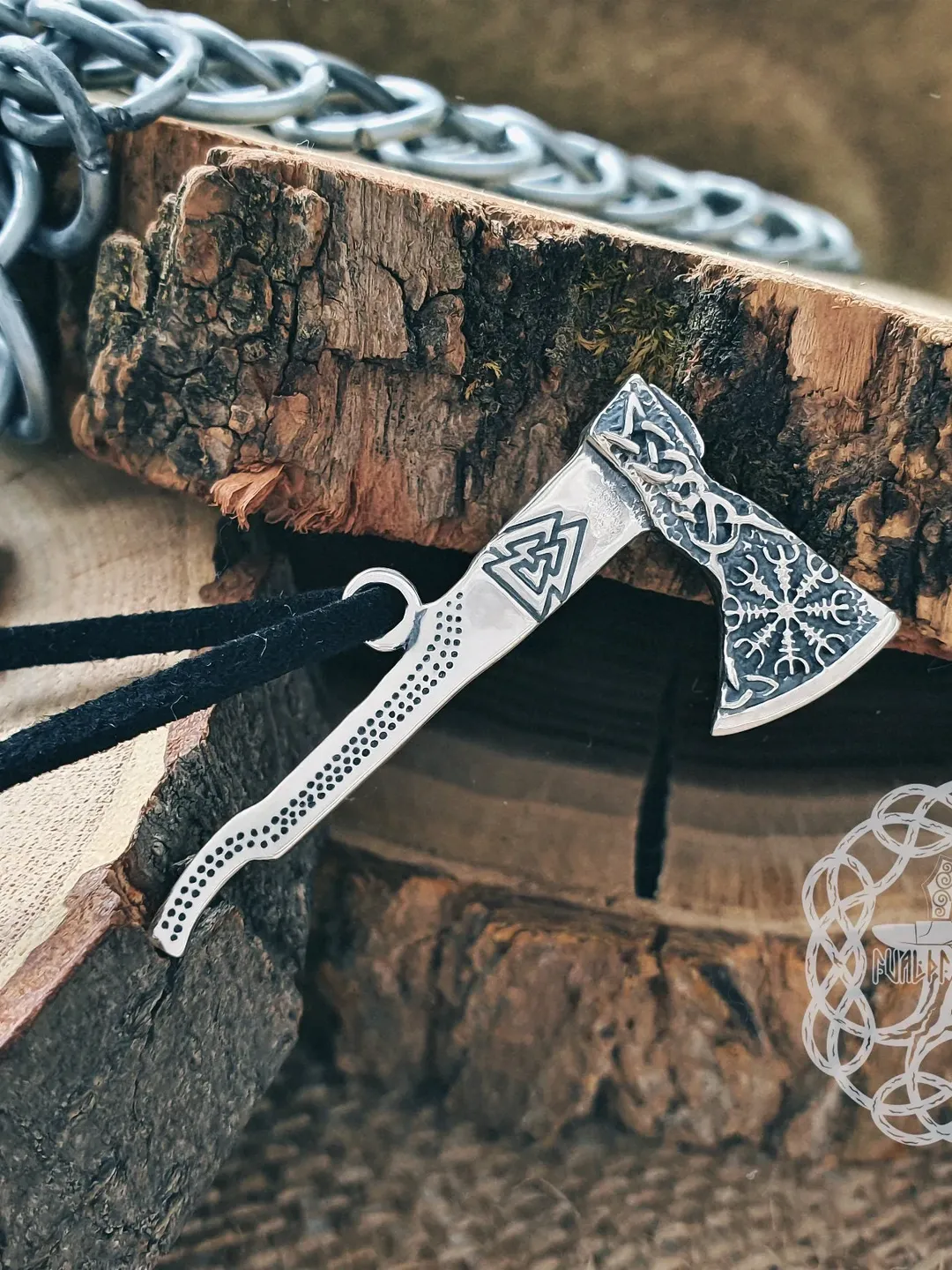 Silver Pendant Axe