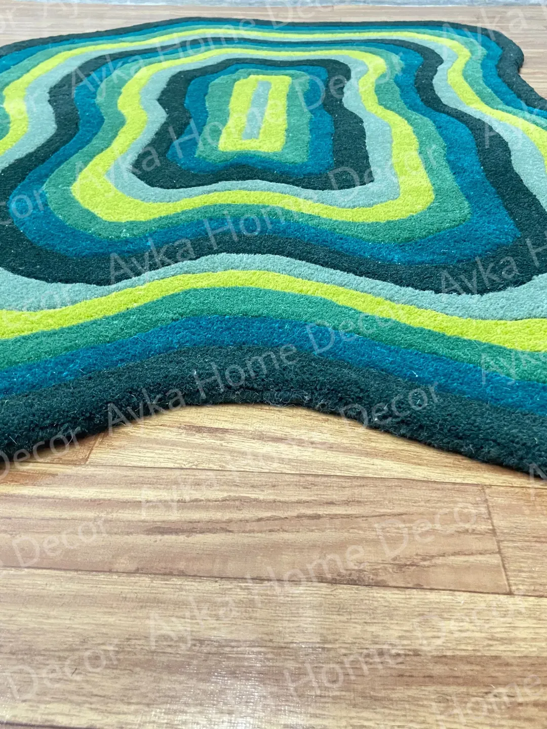Ayka Anthena Hand Tufted 100% Pure Woolen Area Rug For Hall Kitchen ...