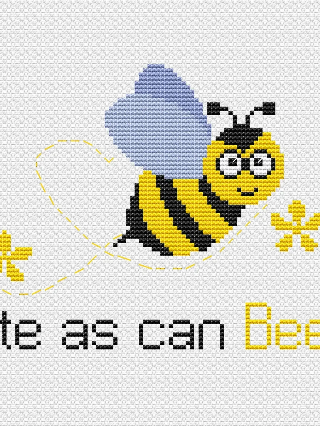 Cute as can bee cross stitch pattern, Modern cross stitch pattern ...