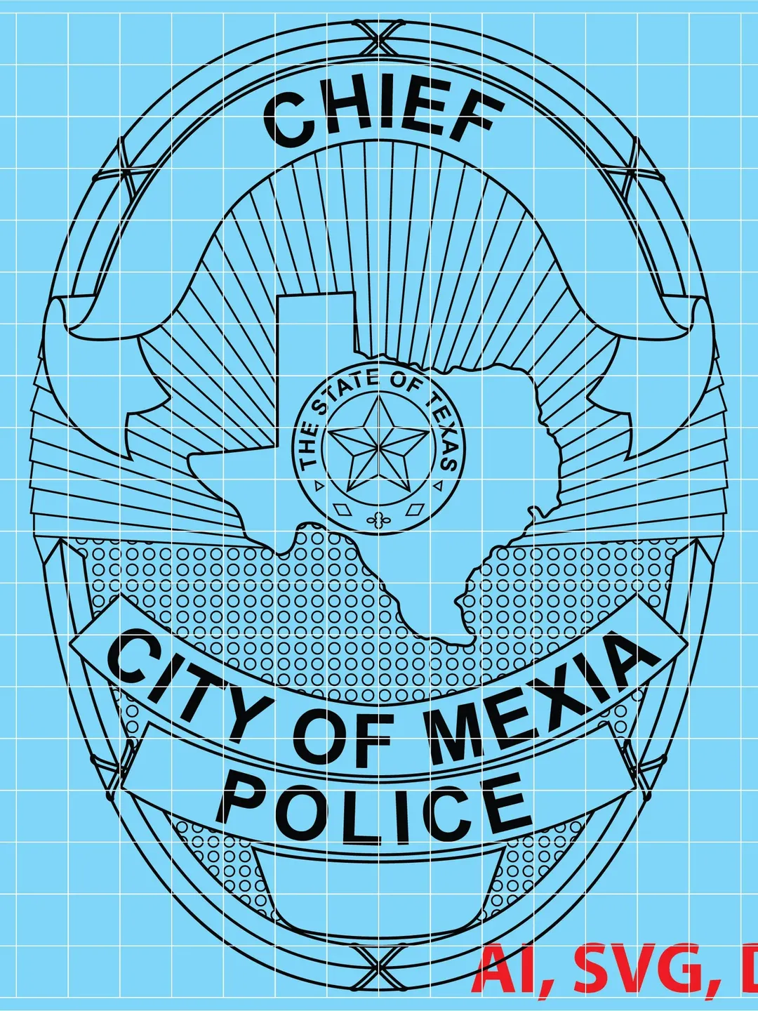 Police Badge, State of Texas Unthsc Police Badge, Logo, Seal, Custom ...