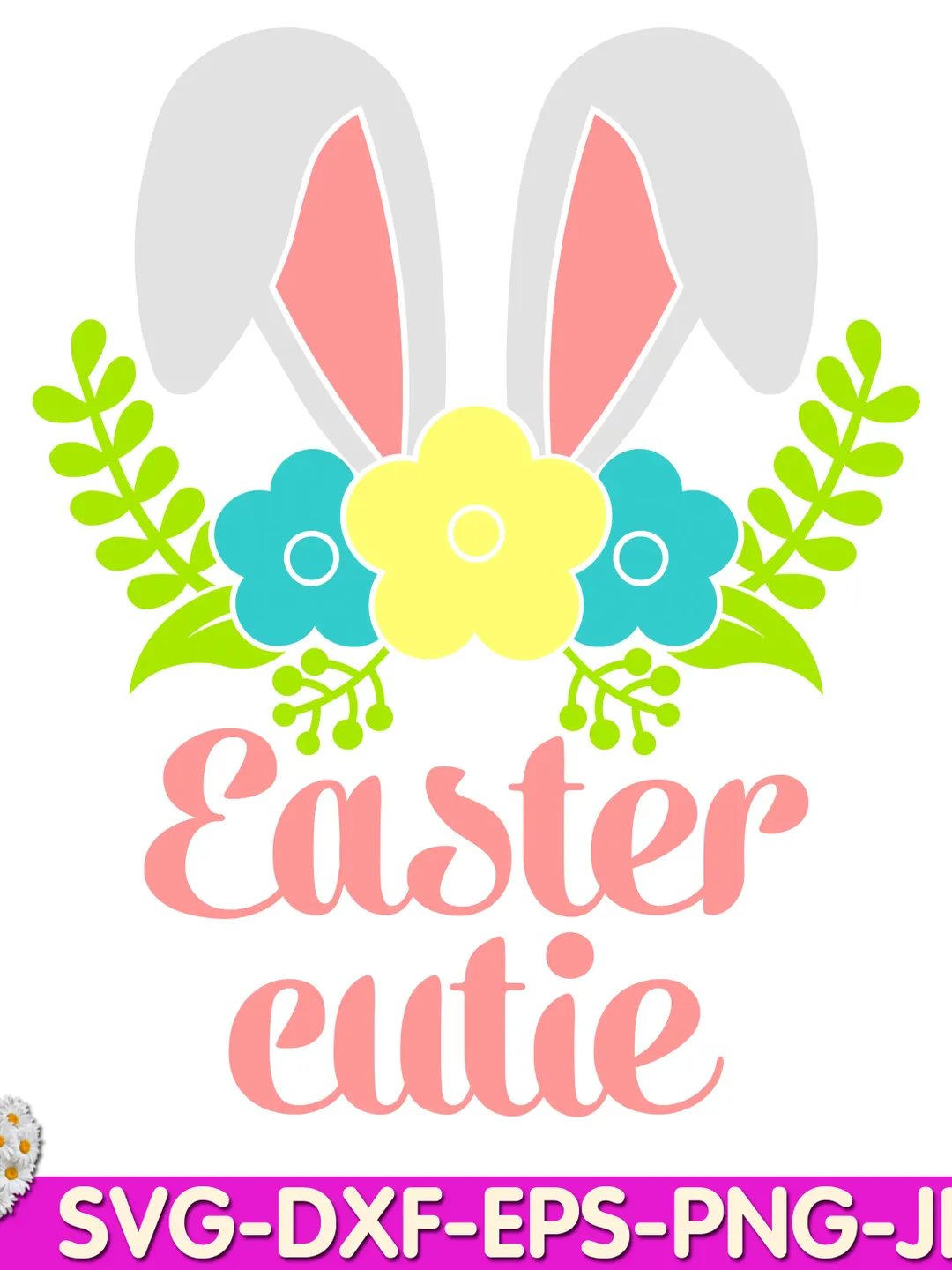 Easter cutie bunny bucket My first Easter Easter Cutie Rabbit digital ...