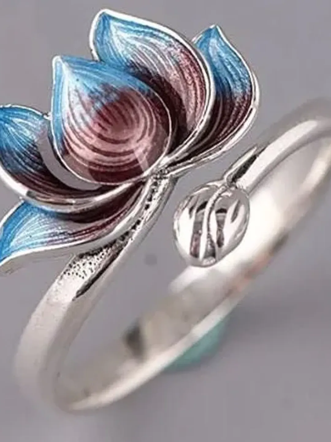 Lotus Flower Ring, Gold Flower Ring