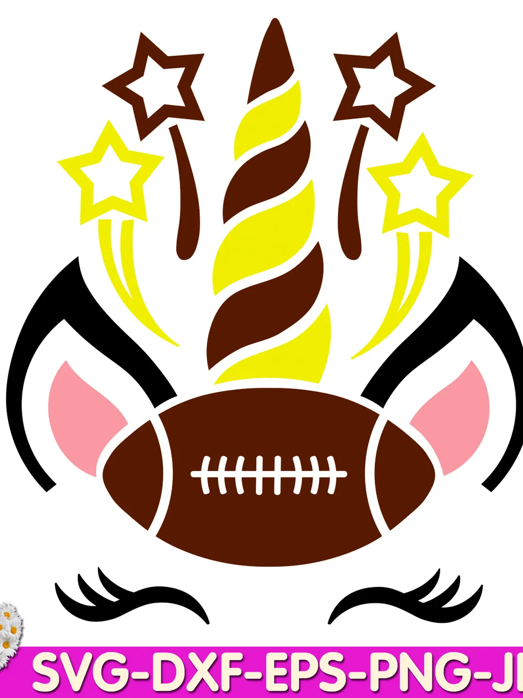 Sport Football Unicorn lover Cheerleading Football fan unicorn digital ...