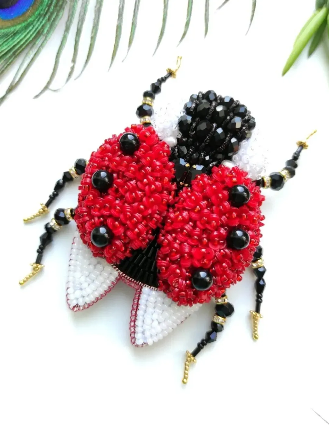 Insect Brooch, lady-beetle brooch, lady-cow brooch, brooch pin, insect ...