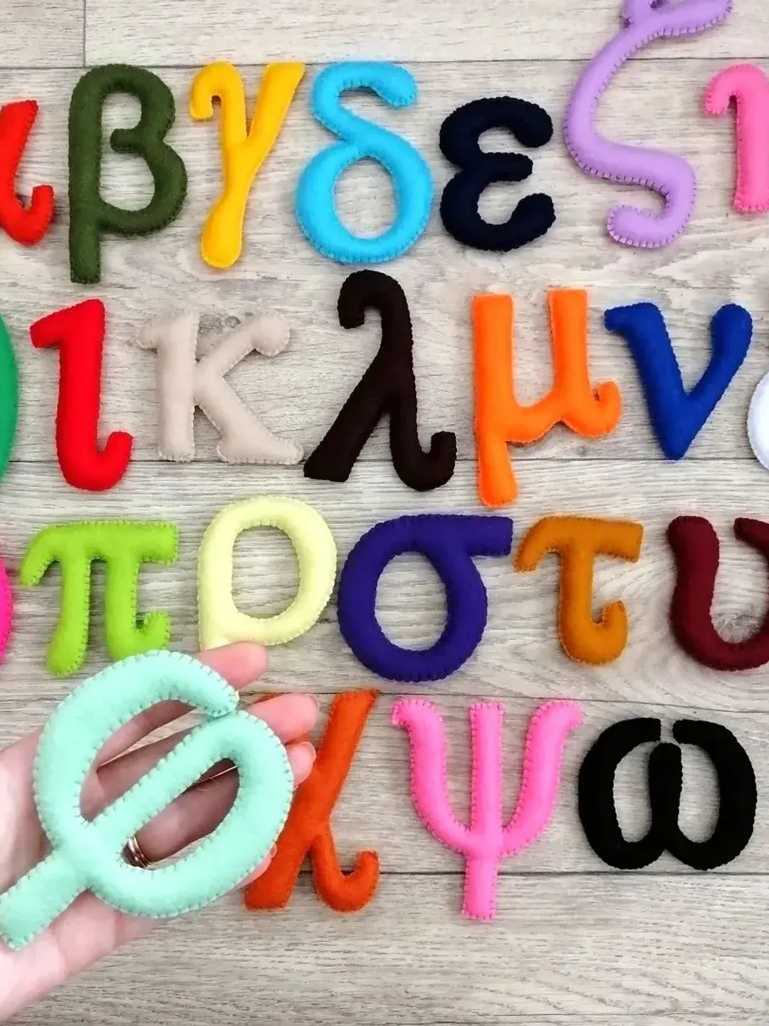 Greek ABC Soft Alphabet Educational Greek alphabet for baby handmade toys