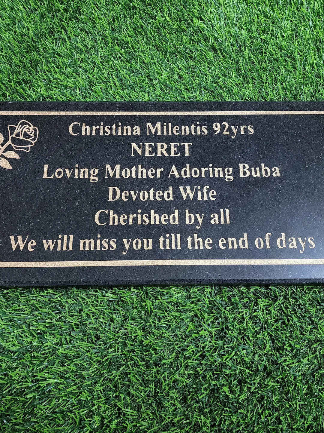 Memorial Human Grave Marker Black Granite Engraved Headstone Tombstone ...