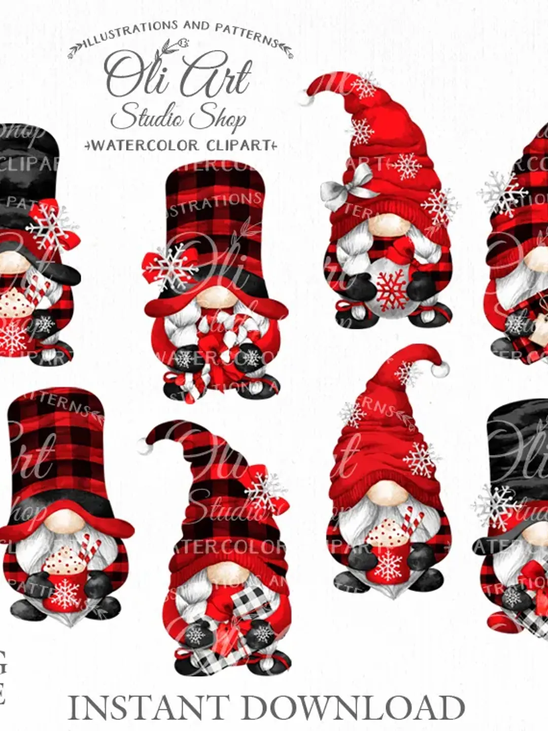 Hot Cocoa Gnome. Christmas Gnomes Clipart, Cute characters. Design ...
