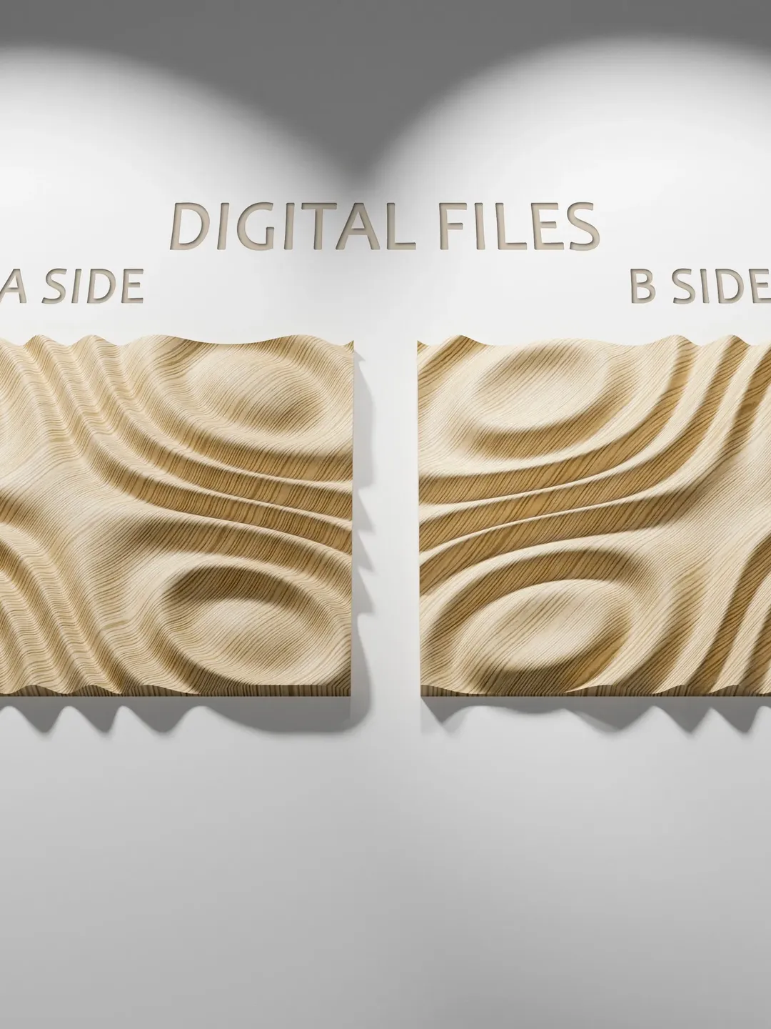 3d STL panel, wavy model for CNC carving or 3D print, VCarve Pro ...