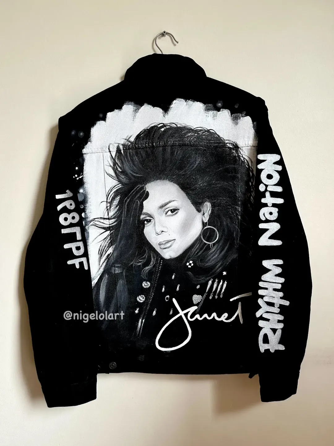 Michael Jackson Painted denim jacket Custom jacket Personalized order ...