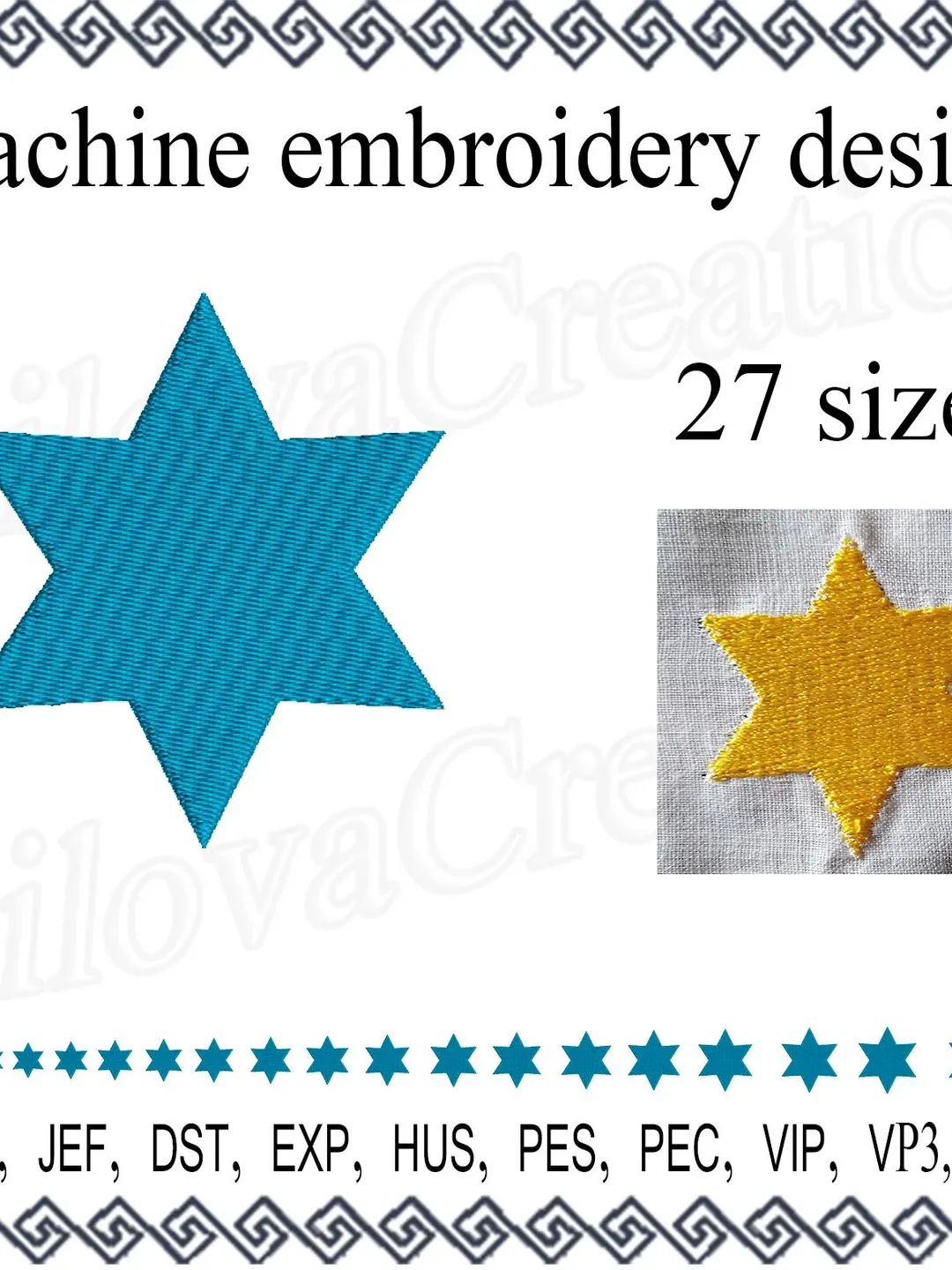 Star embroidery designs