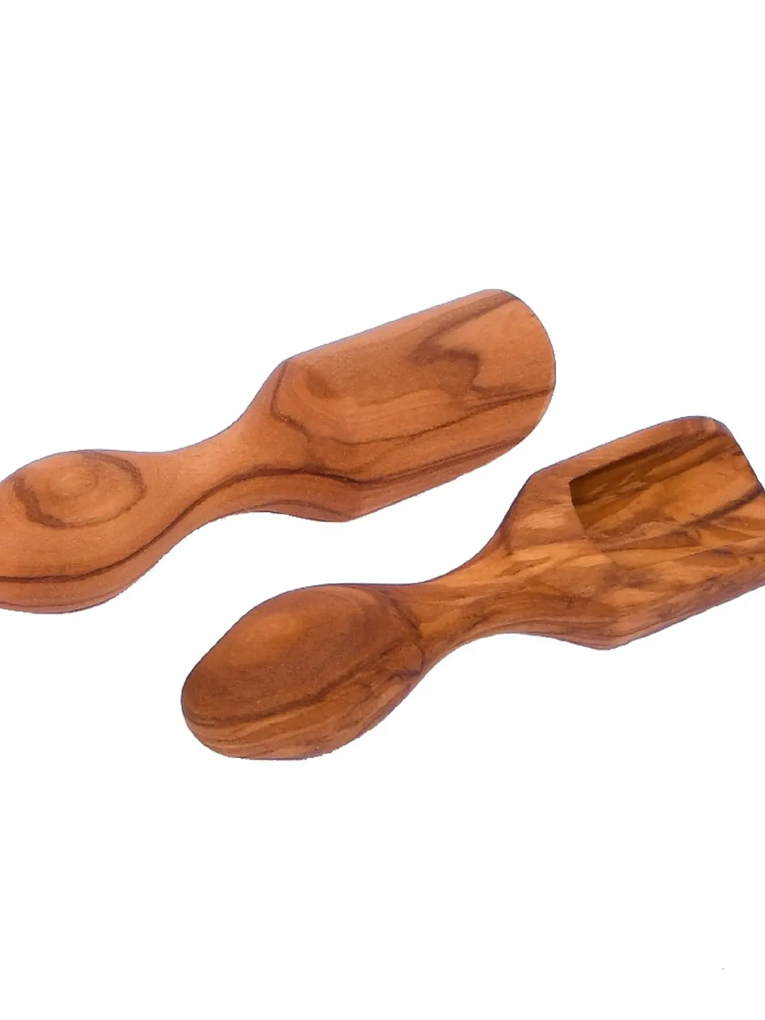 Wooden Scoops (Small Size) - Set of 2 Olive Wood Salt / Sugar / Spice ...
