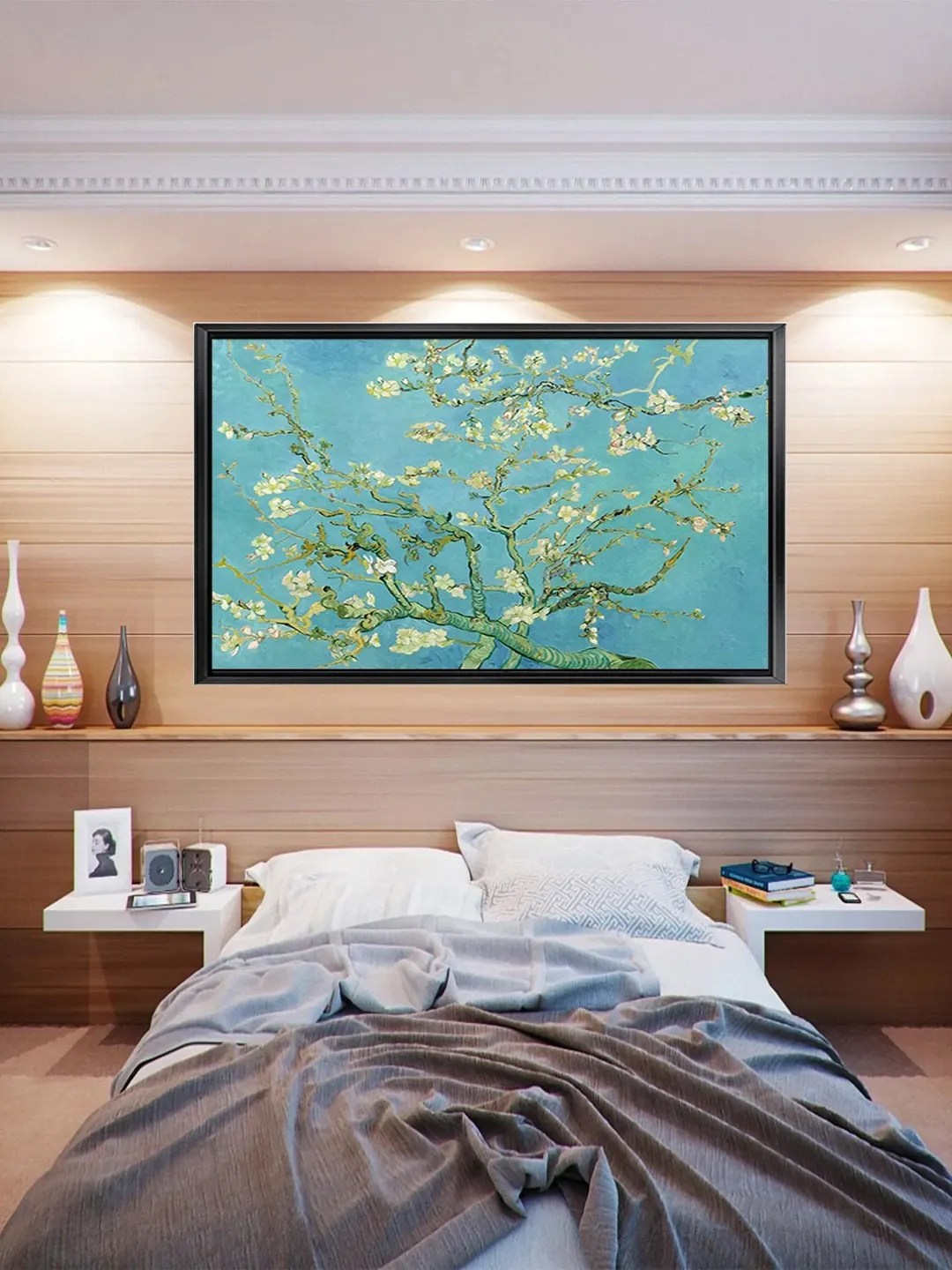 Vincent van Gogh Almond Blossoms Print on Canvas , Floating Frame ...