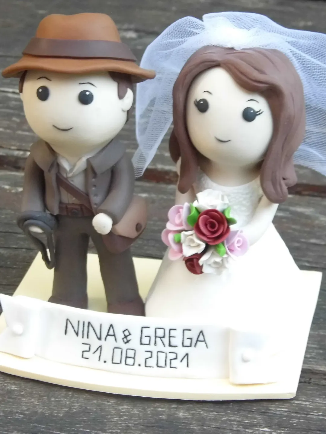 Custom Wedding Cake Topper Figurine, Wedding Cake Topper Bride Groom ...