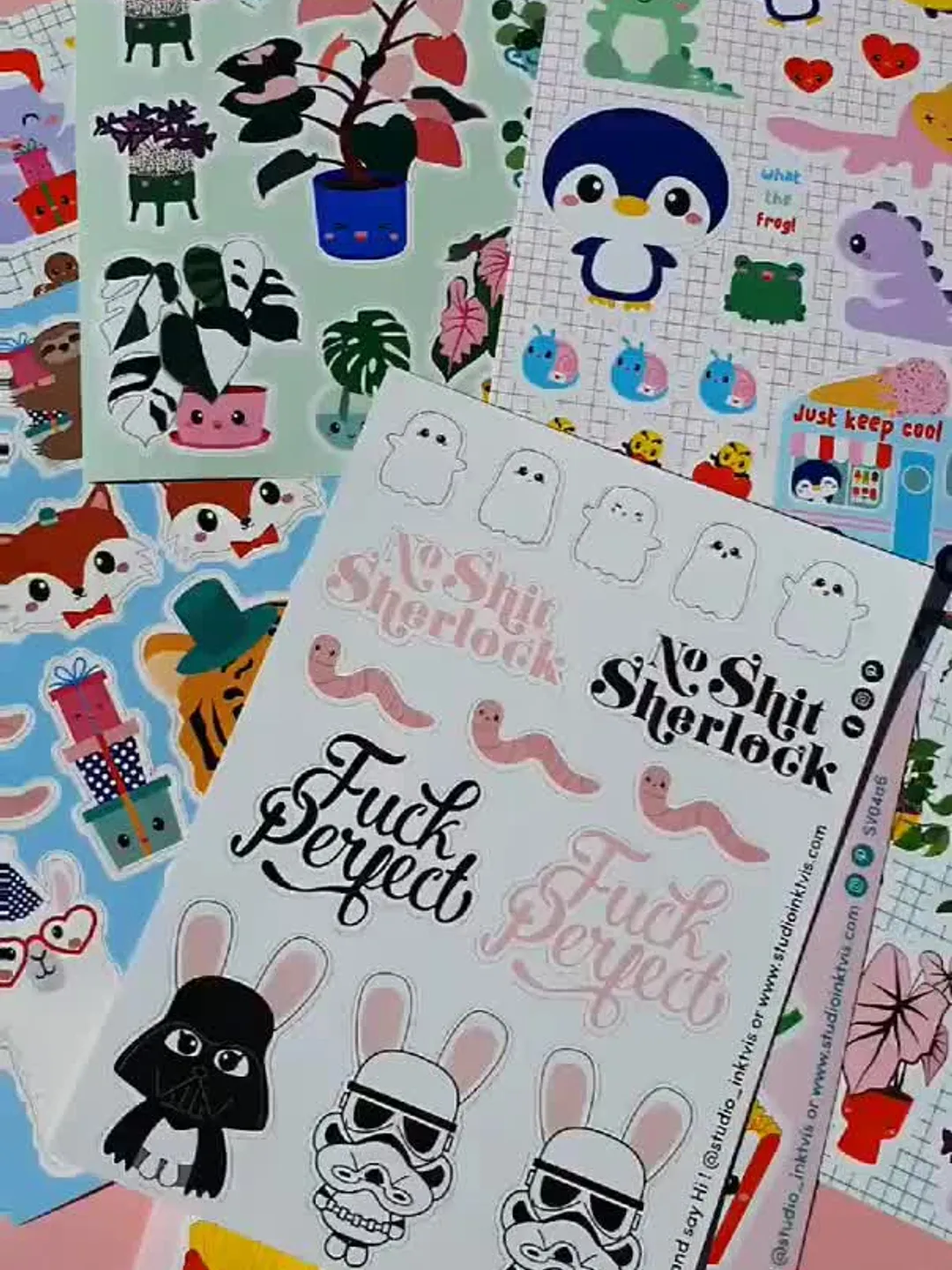 Sticker sheet Star Wars and No shit Sherlock Kawaii planner cute ...