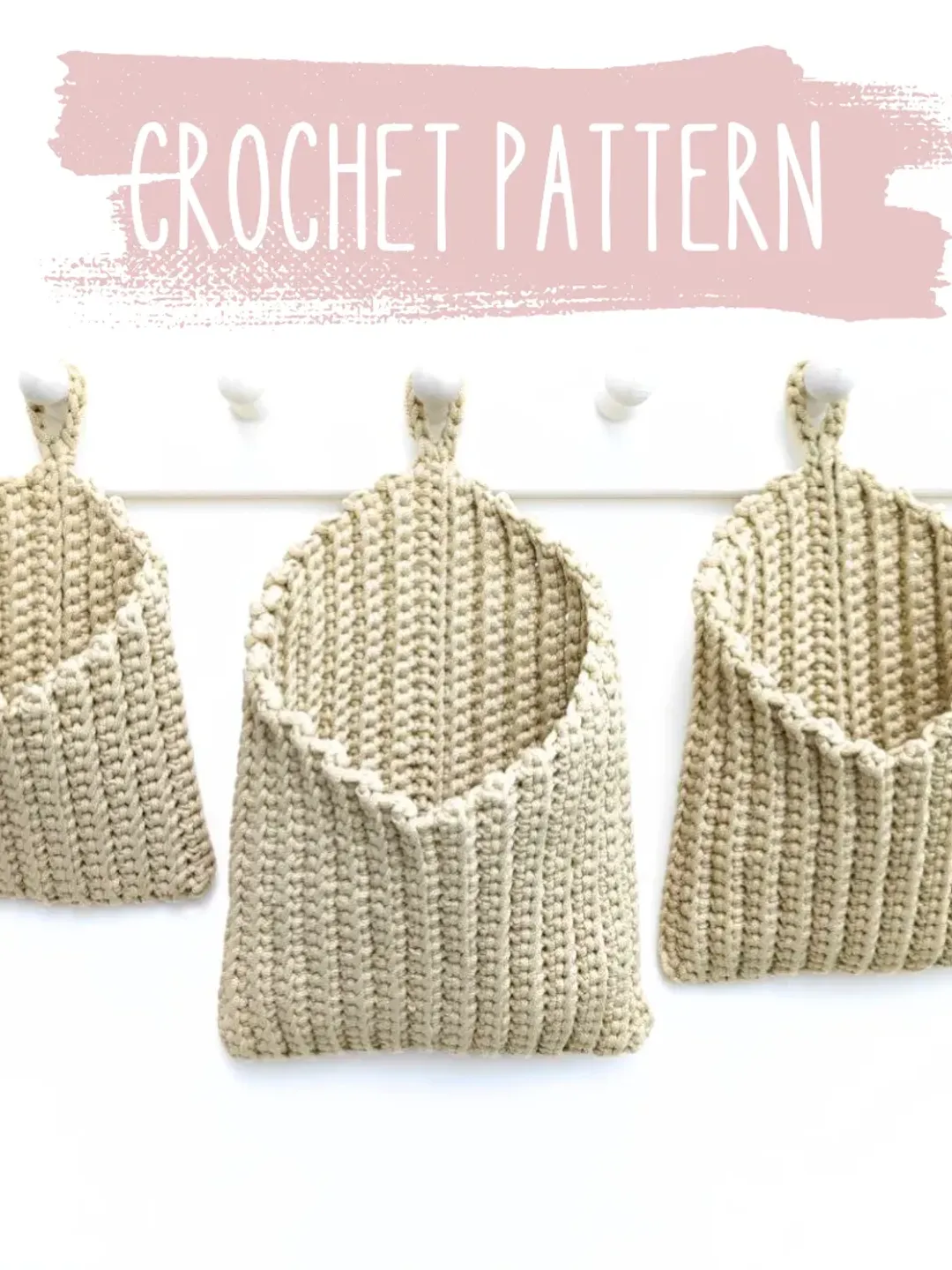 PATTERN, PDF crochet pattern, crochet hanging storage basket pattern