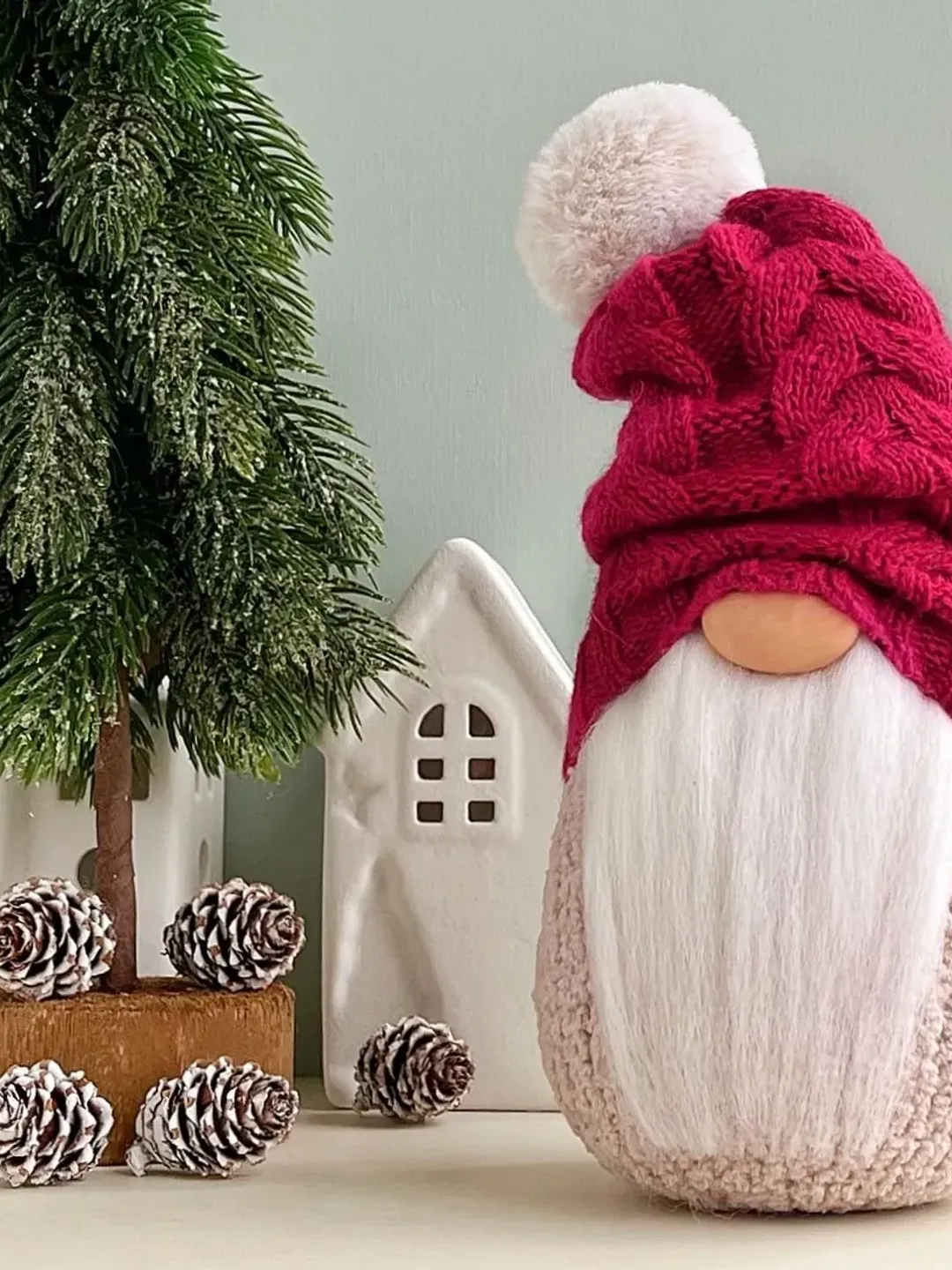 Christmas decor, Christmas gnome with hat, Christmas decoration gnome ...