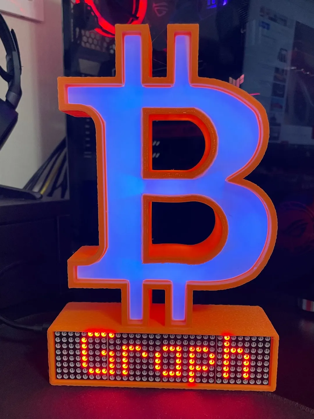 Bitcoin Crypto Coin Price Ticker Matrix Display Wi-Fi