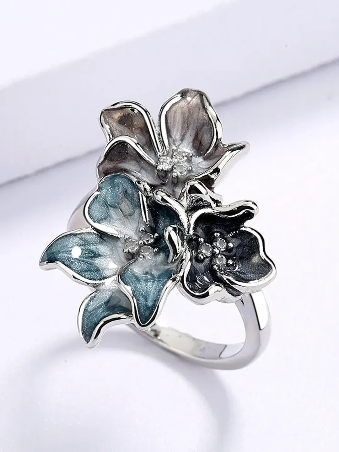 925 Silver Poppy Flower Ring, Poppy Ring, Silver Poppy Ring, Handmade ...