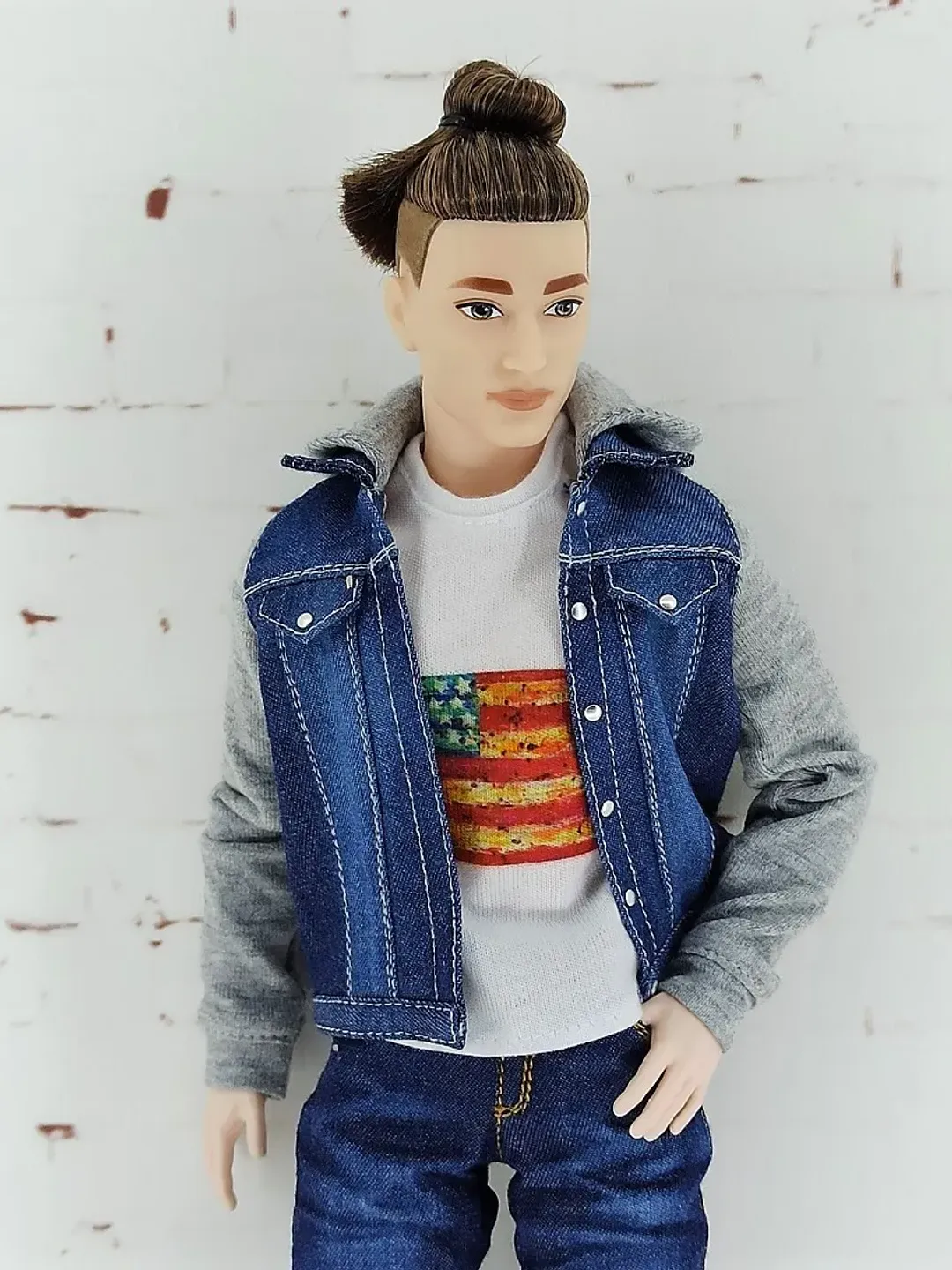 Shirt For Ken Doll And Other Similar Dolls Yellow And Blue Strokes